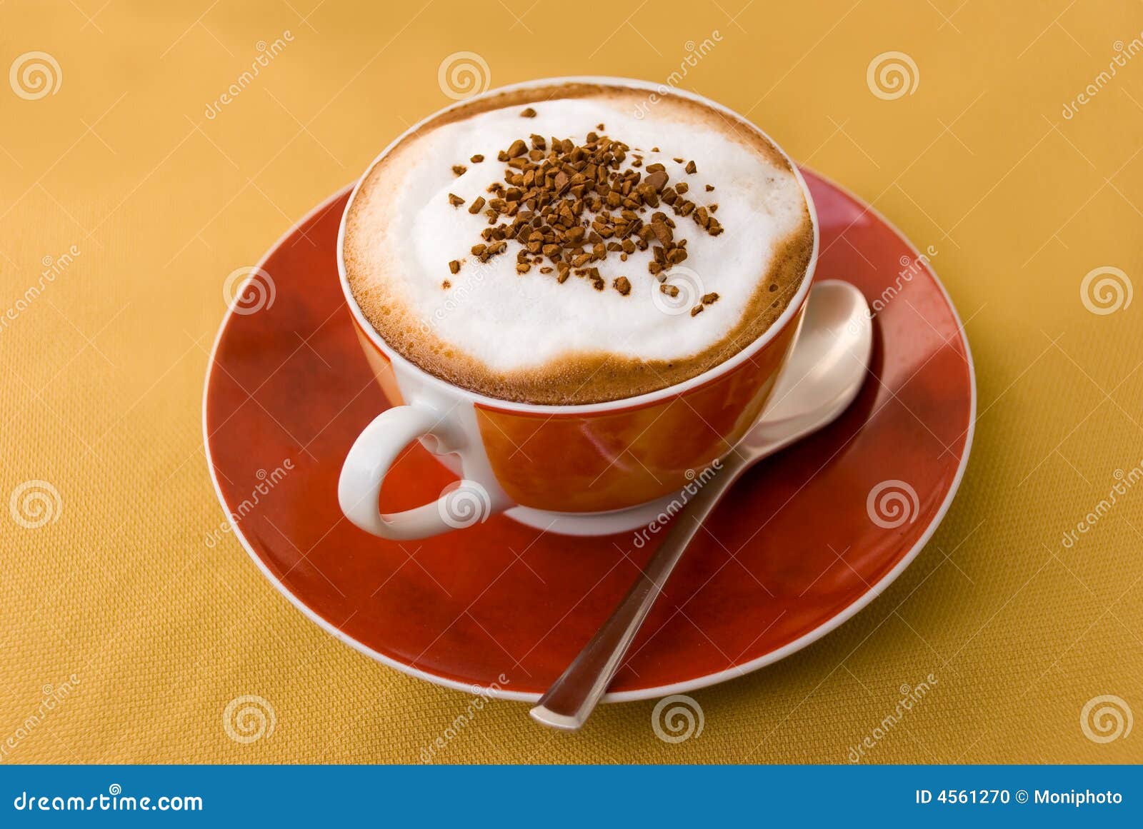 A Cup of Cappuccino with Decoration Stock Photo - Image of cappuccino ...