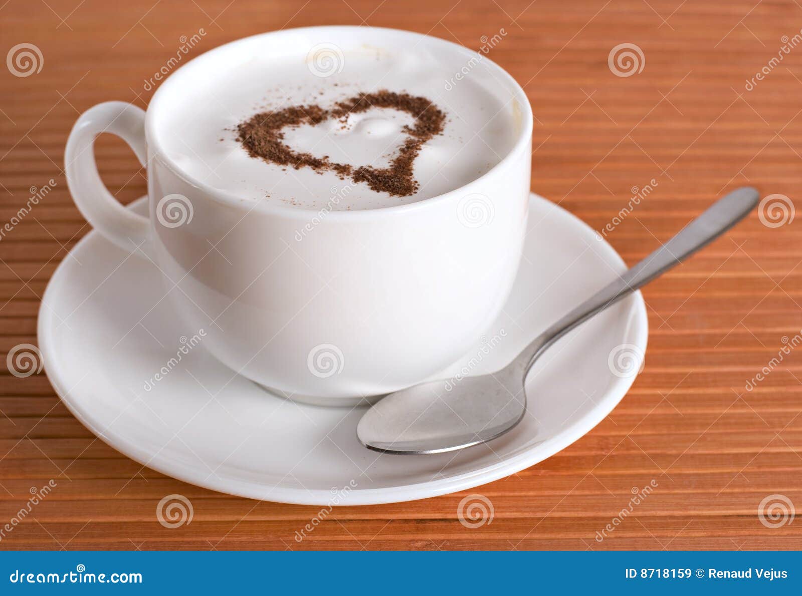 Cup of Cappuccino with Heart Stock Image - Image of coffee, cream: 8718159