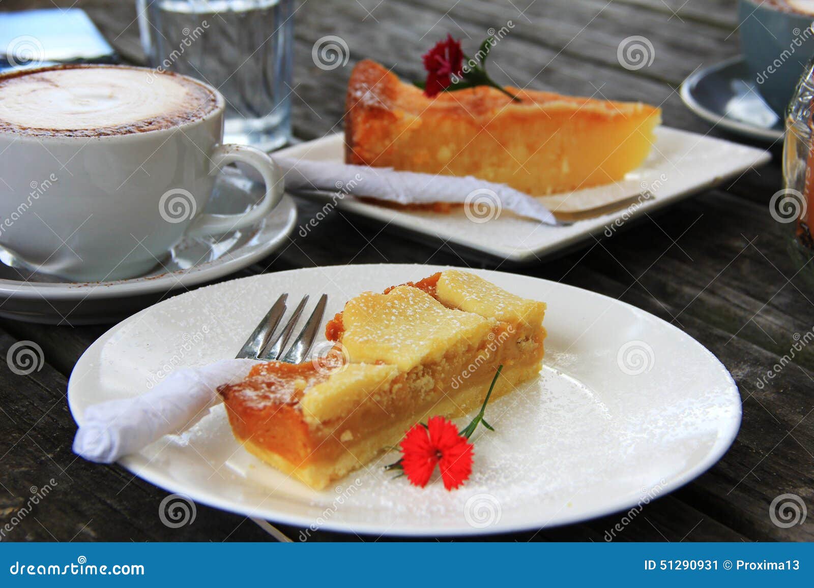 Cup of Cappuccino and a Slice of Cake Stock Image - Image of drinks ...