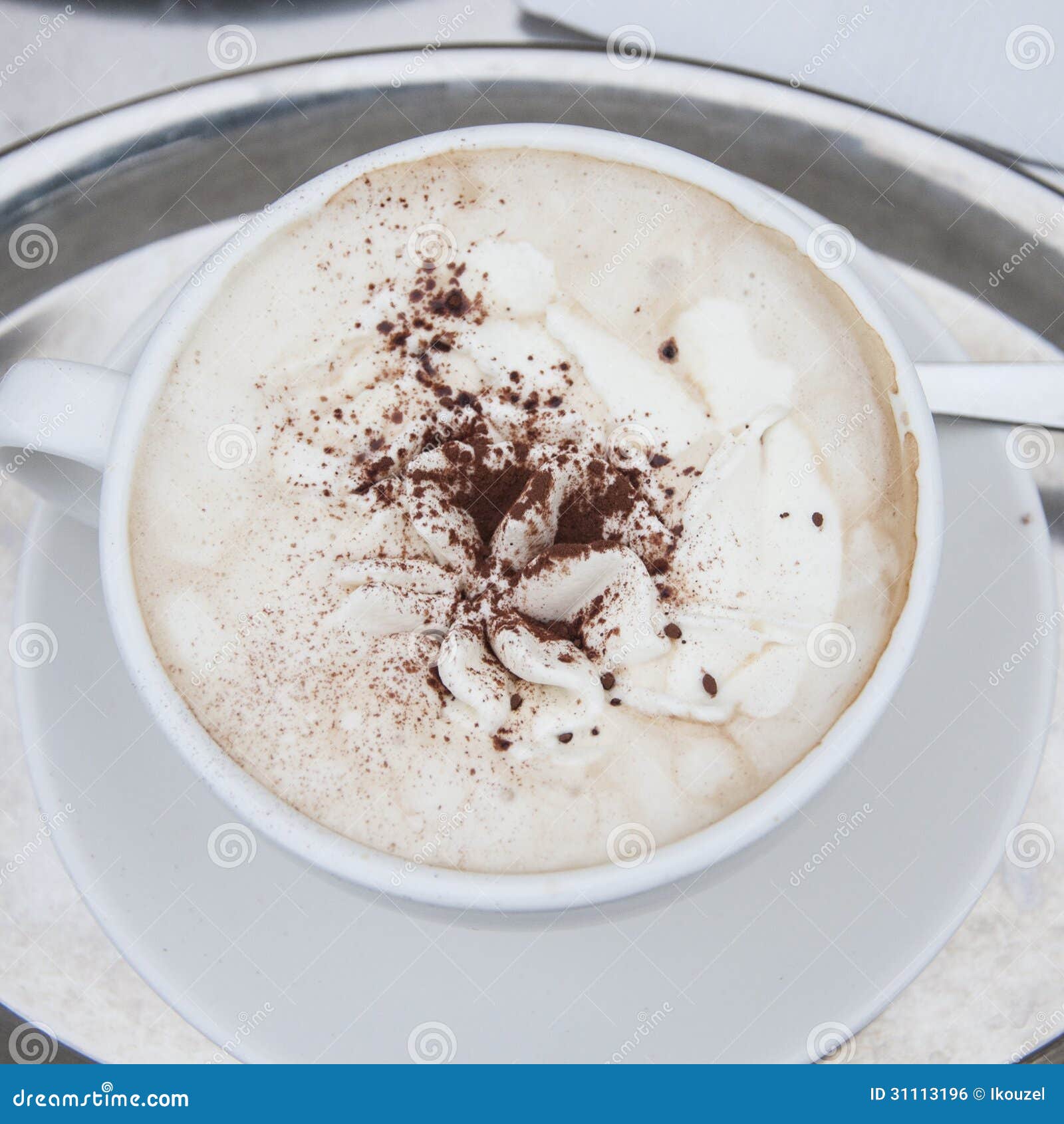 A cup of cappucino stock photo. Image of coffee, table - 31113196