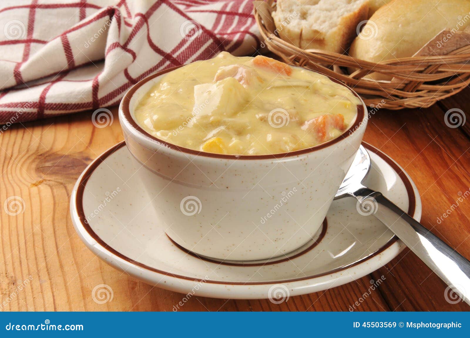 Cup of chicken chowder stock image. Image of vegetables - 45503569