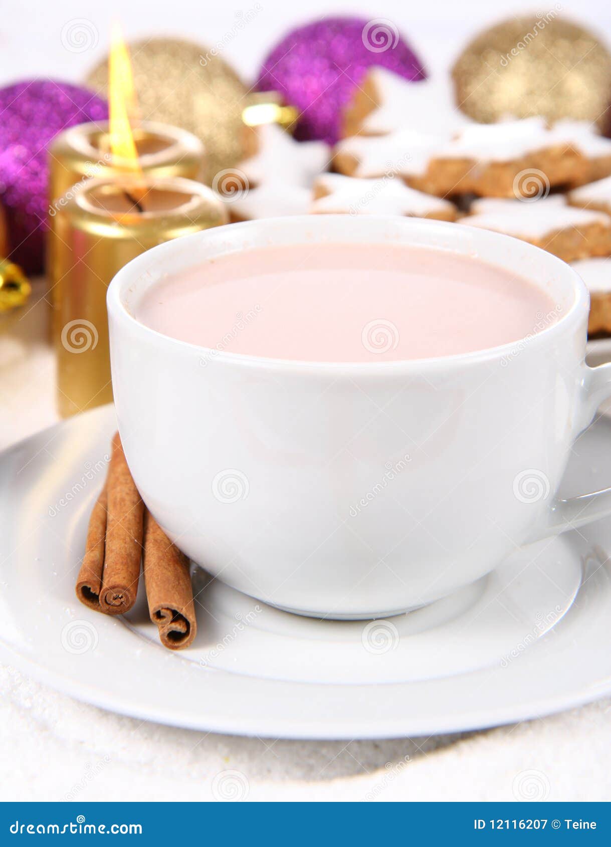 Cup of chocolate stock image. Image of bulb, festive - 12116207