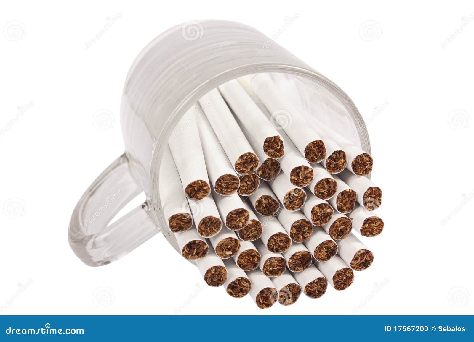 Cup with cigarettes stock photo. Image of burn, health - 17567200