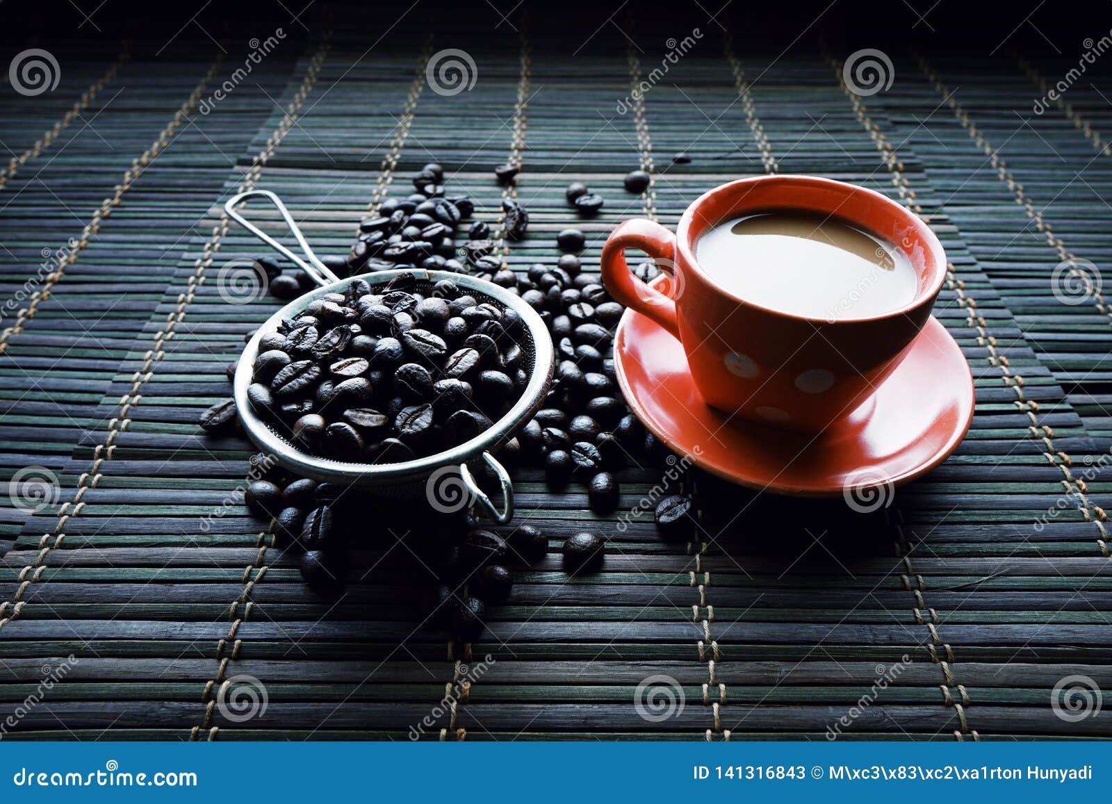 Cup of Coffe with Coffee Beans Stock Image - Image of spoon, cappuccino ...