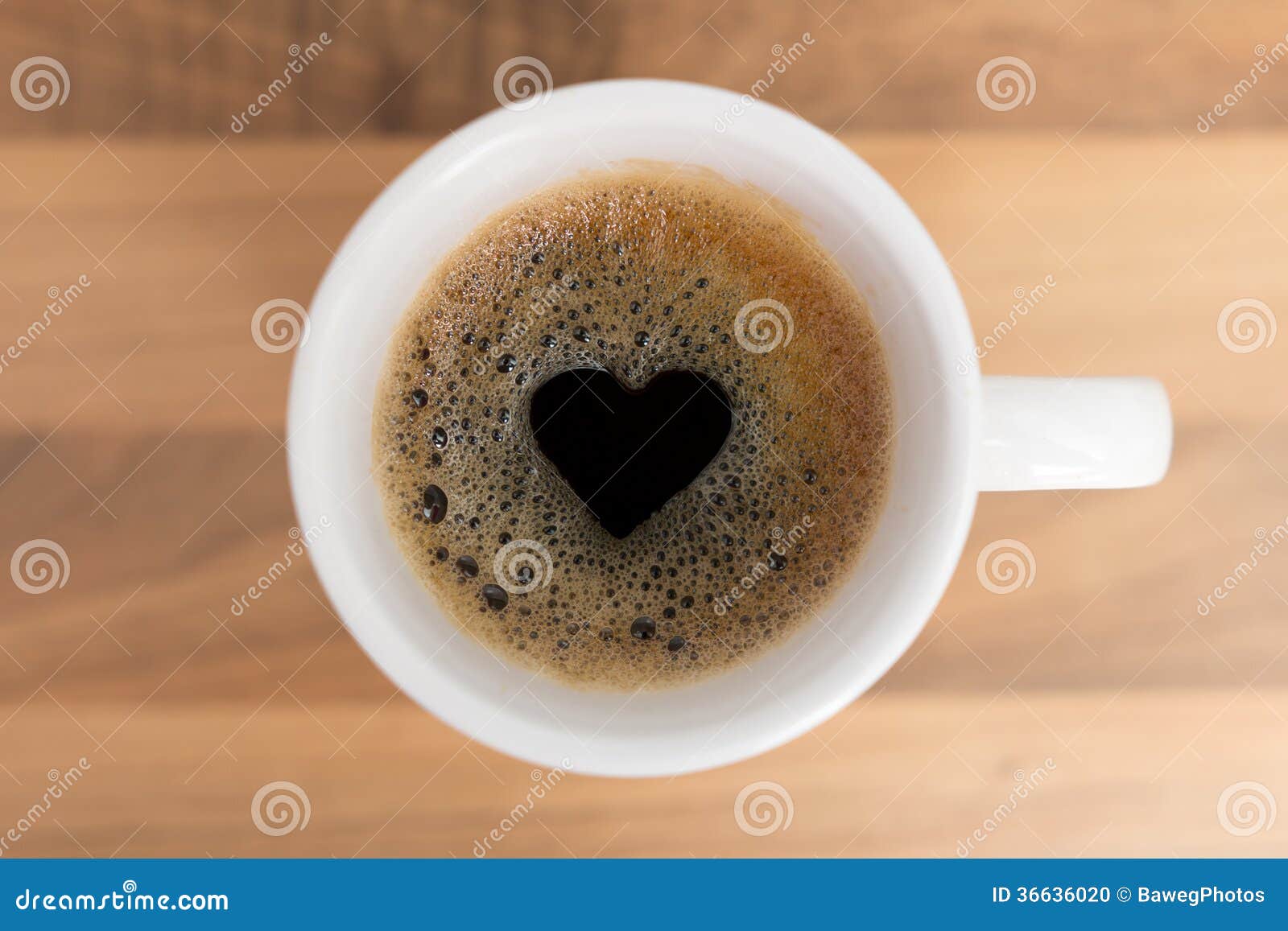 Cup of Coffe with Heart Shape in Foam Stock Photo - Image of drink ...