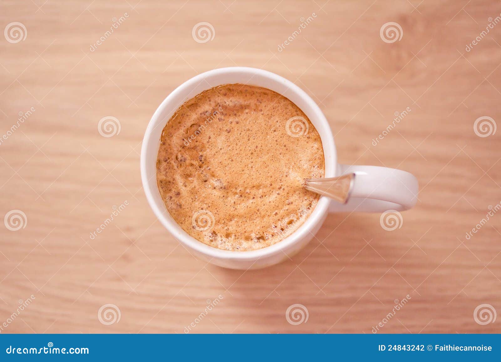 Cup of coffee from above stock photo. Image of blend - 24843242