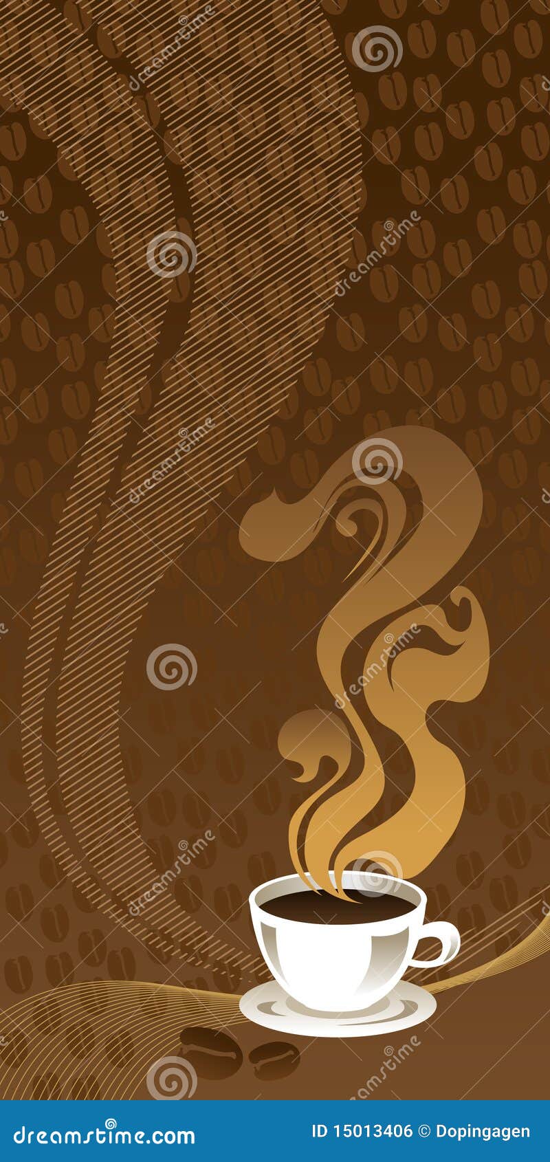 Cup of Coffee with Abstract Background. Stock Vector - Illustration of ...