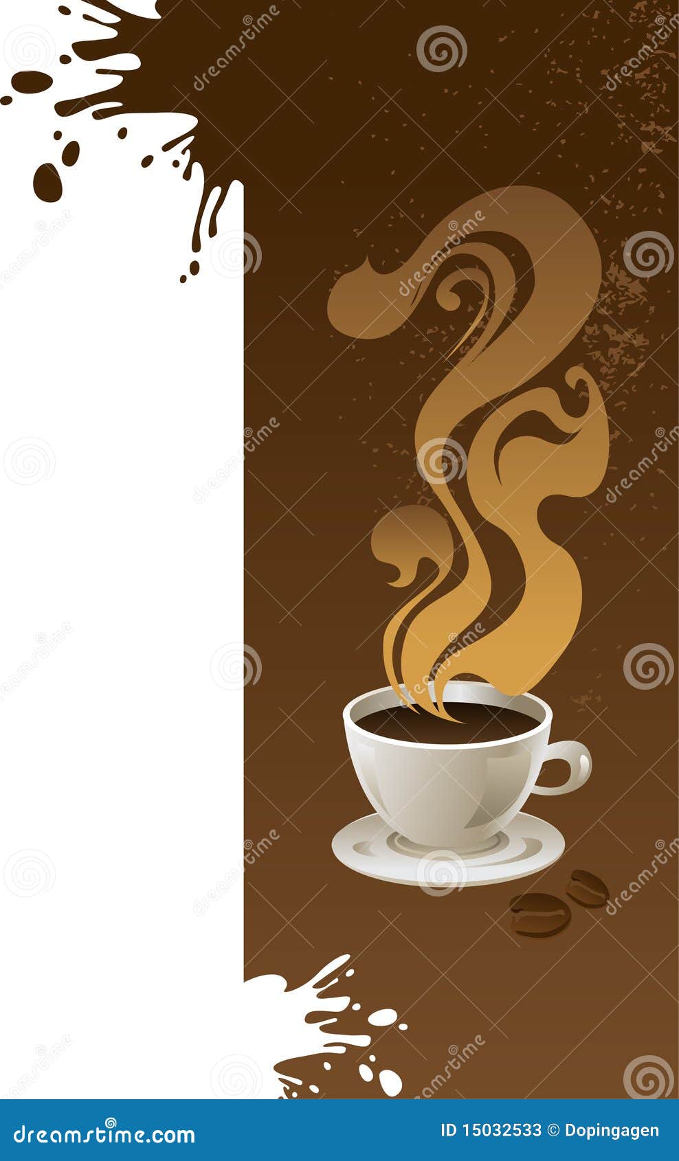 Cup of Coffee with Abstract Background. Stock Vector - Illustration of ...