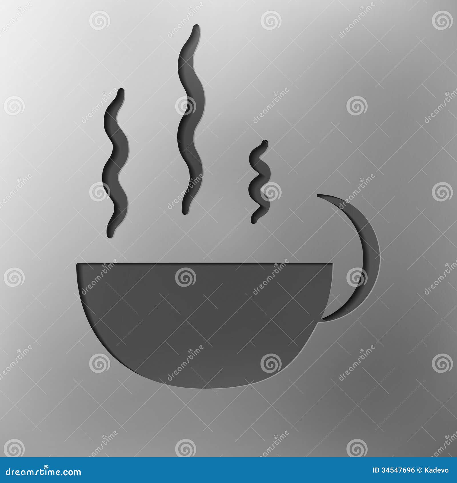 Cup of Coffee, Abstract Icon Stock Vector - Illustration of composition ...