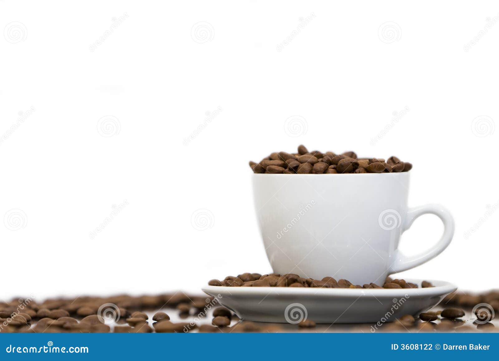 Cup of Coffee Beans stock photo. Image of studio, beverage - 3608122