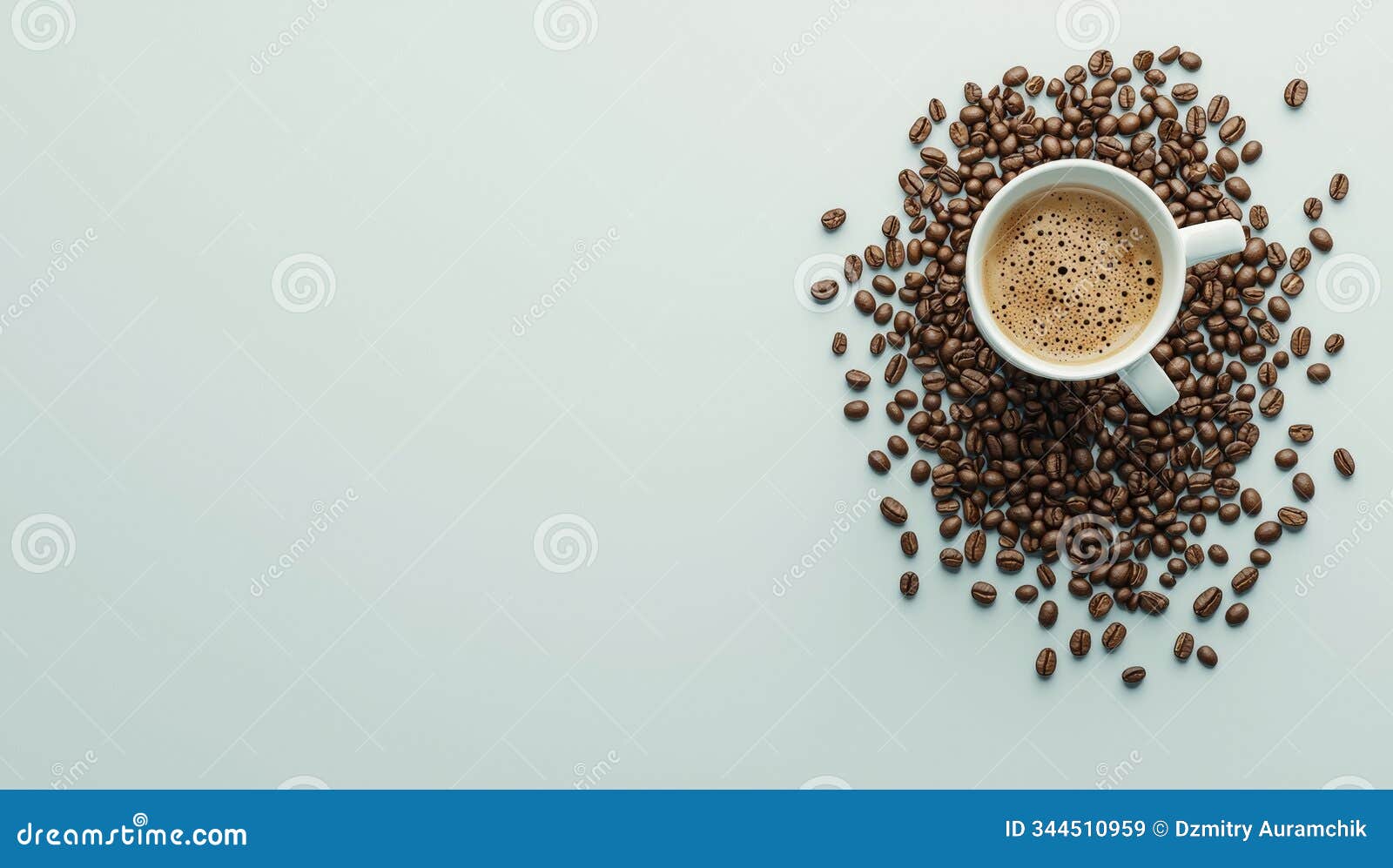 A Cup of Coffee Beans Symbolizes Creativity and Energy. Stock Image ...