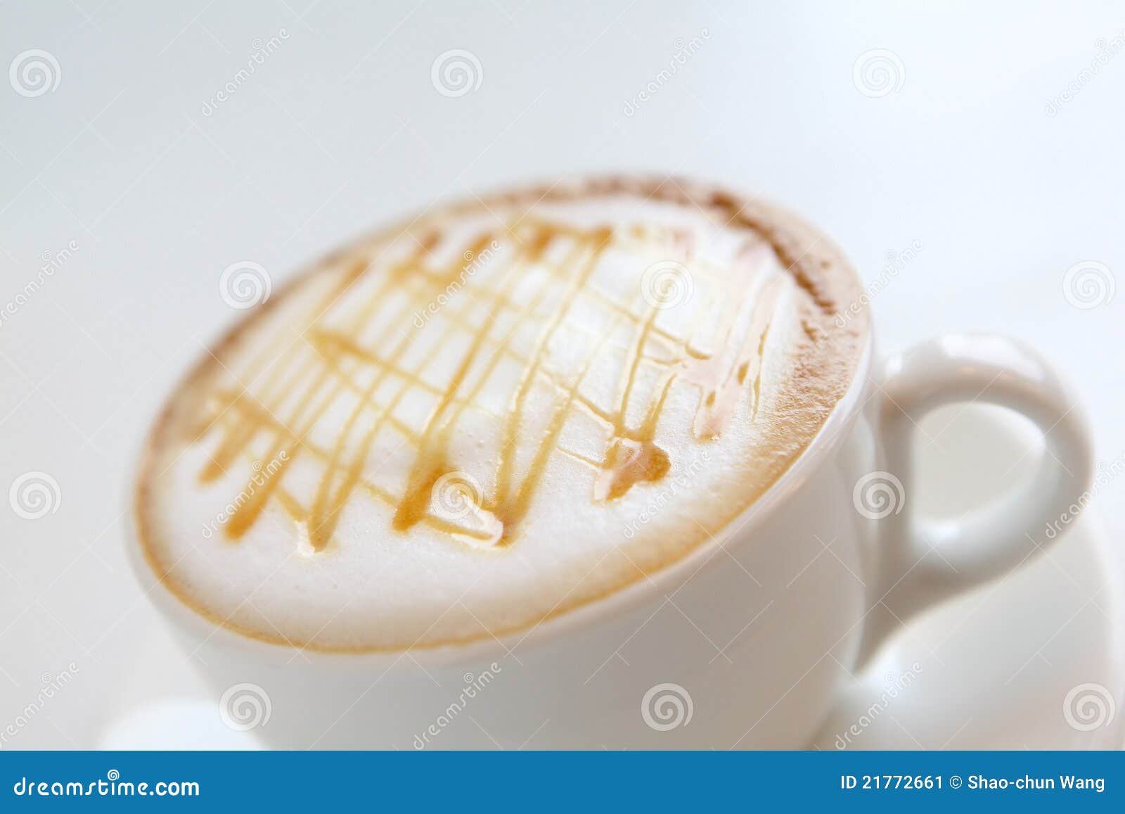A Cup of Coffee with Beautiful Caramel Stock Image - Image of latte ...