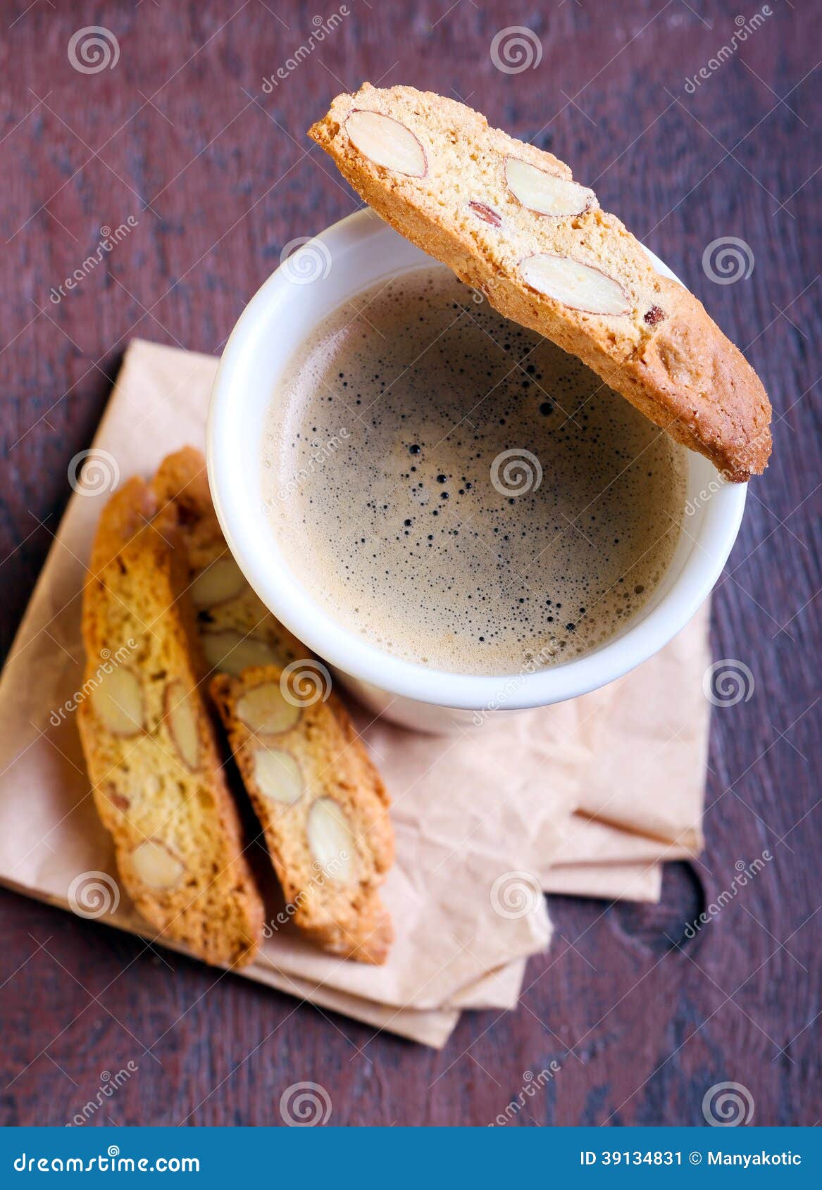 Cup of coffee and biscuits stock image. Image of drink - 39134831