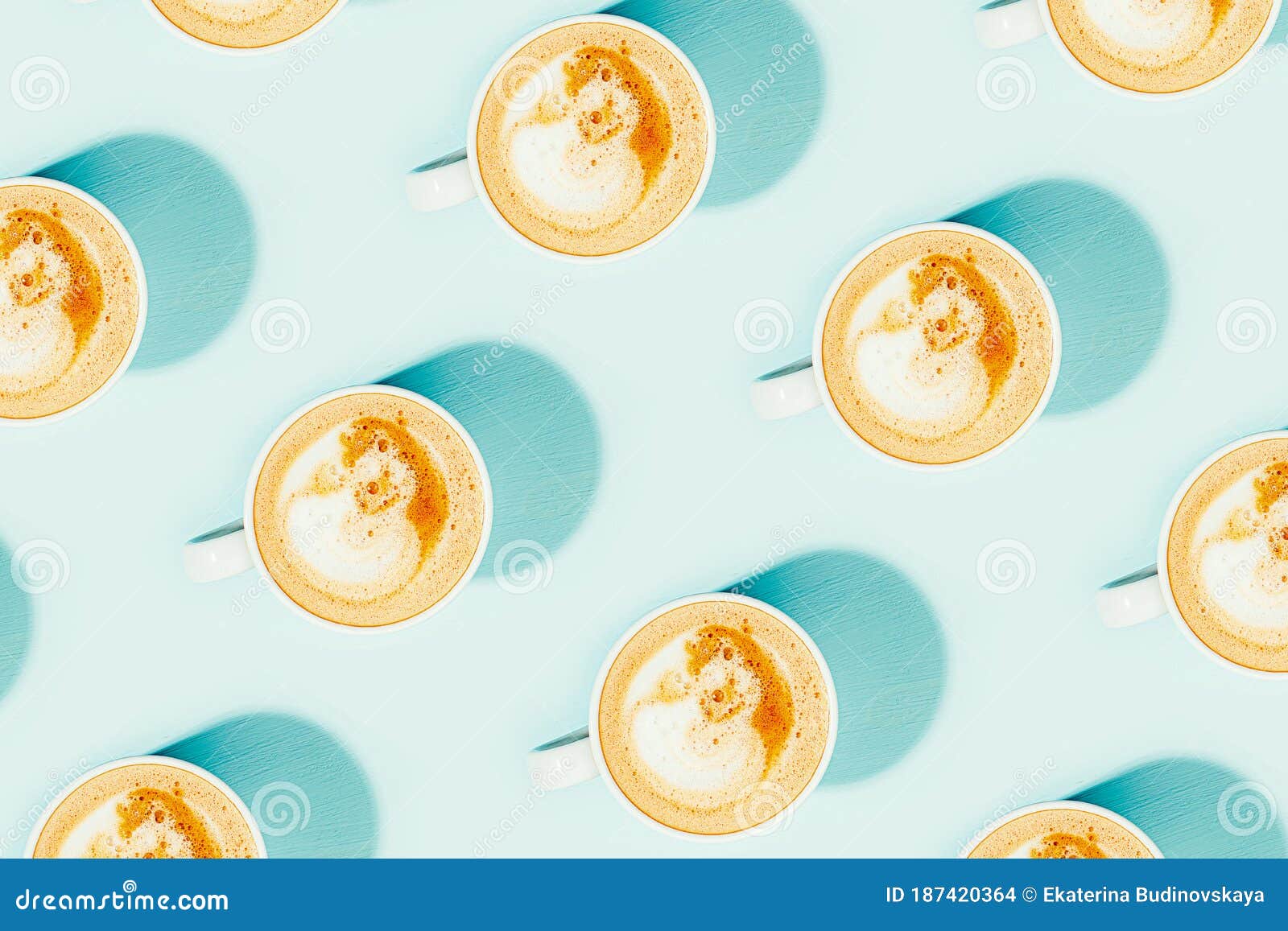 A Cup of Coffee on a Blue Background Stock Photo - Image of desk ...