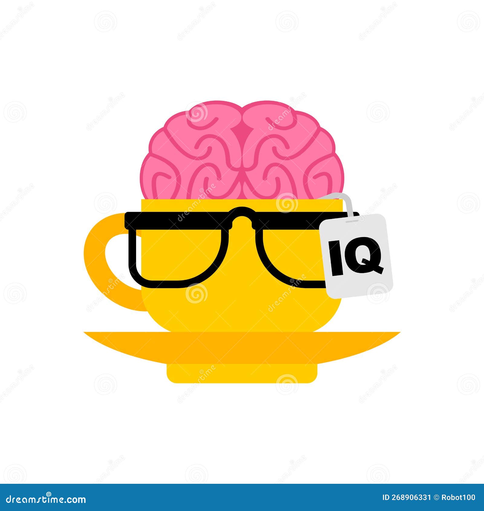 Cup of Coffee with Brains. Coffee Shop for Nerds Sign Stock ...