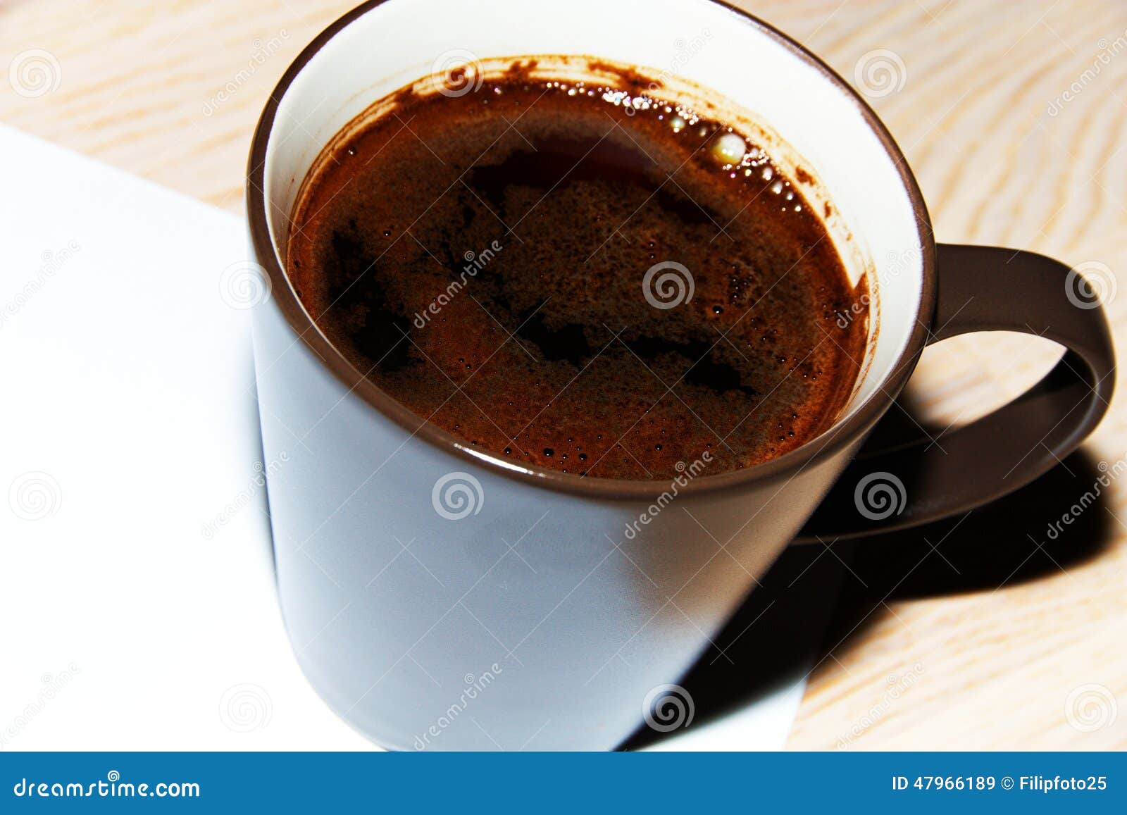 Cup of coffee stock image. Image of dark, foam, coffey - 47966189