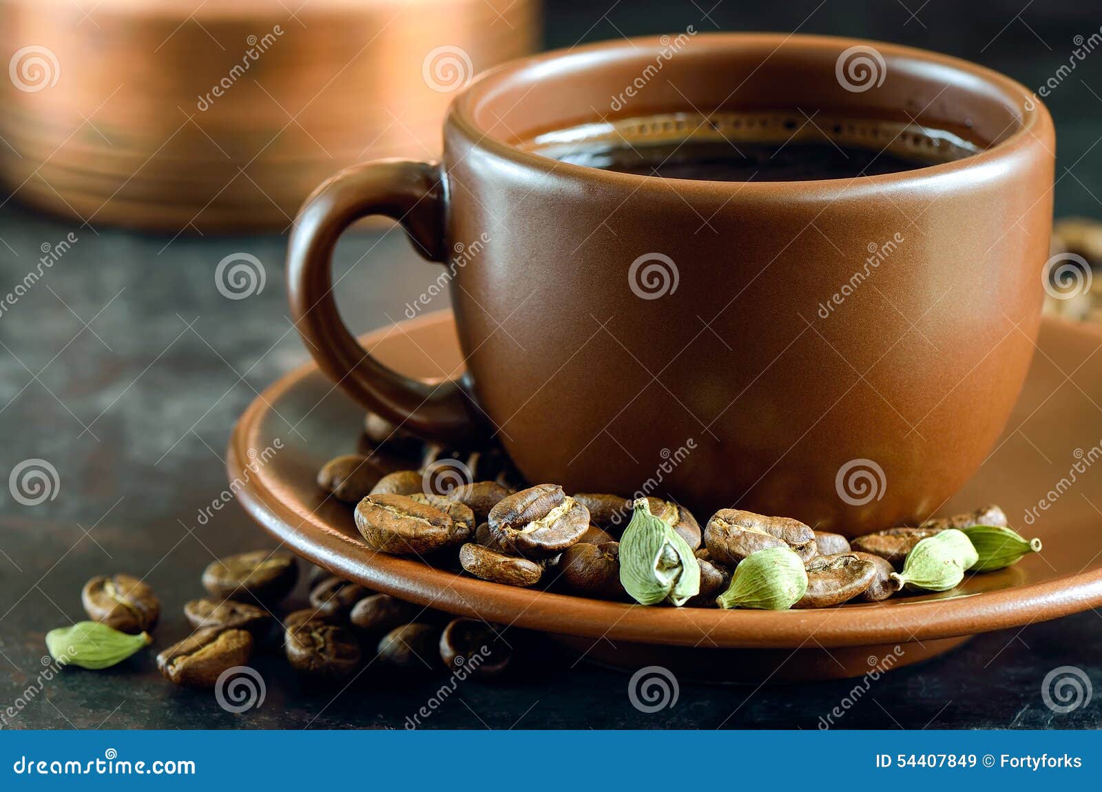 Cup of Coffee with Cardamom Stock Image - Image of gourmet, close: 54407849