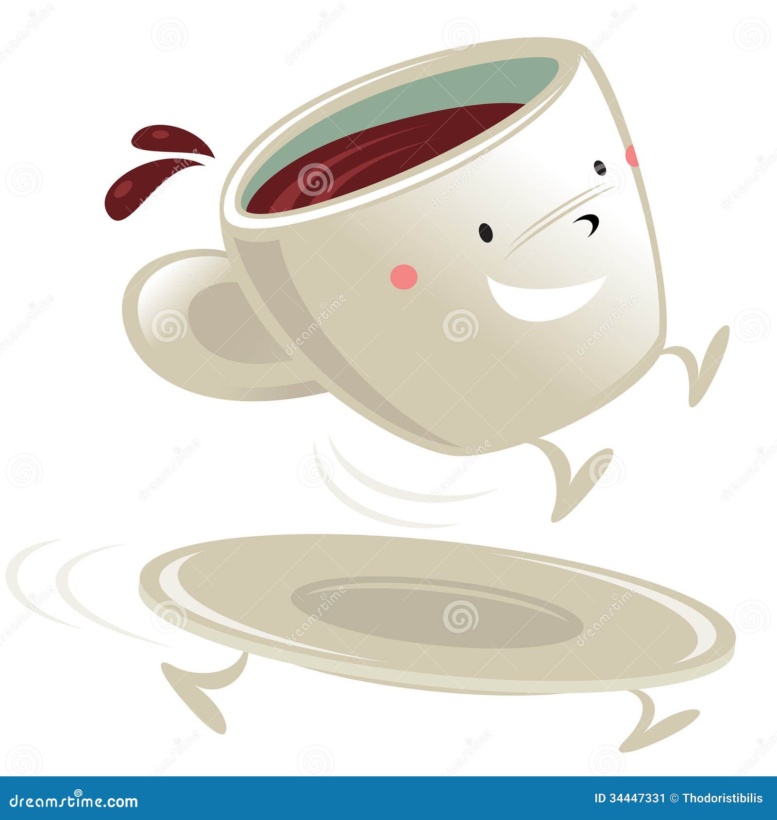 Cup of Coffee Cartoon Character Stock Vector - Illustration of drops ...