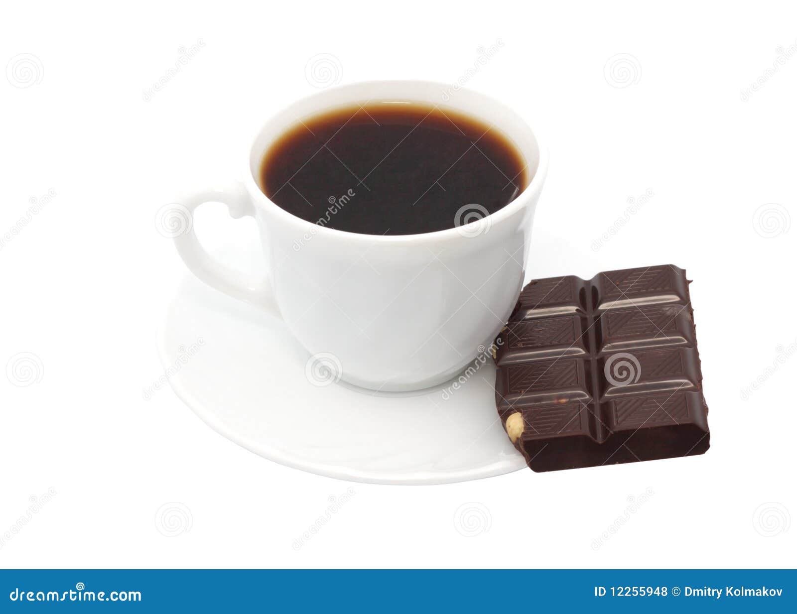 Cup of coffee chocolate. stock photo. Image of confectionery - 12255948