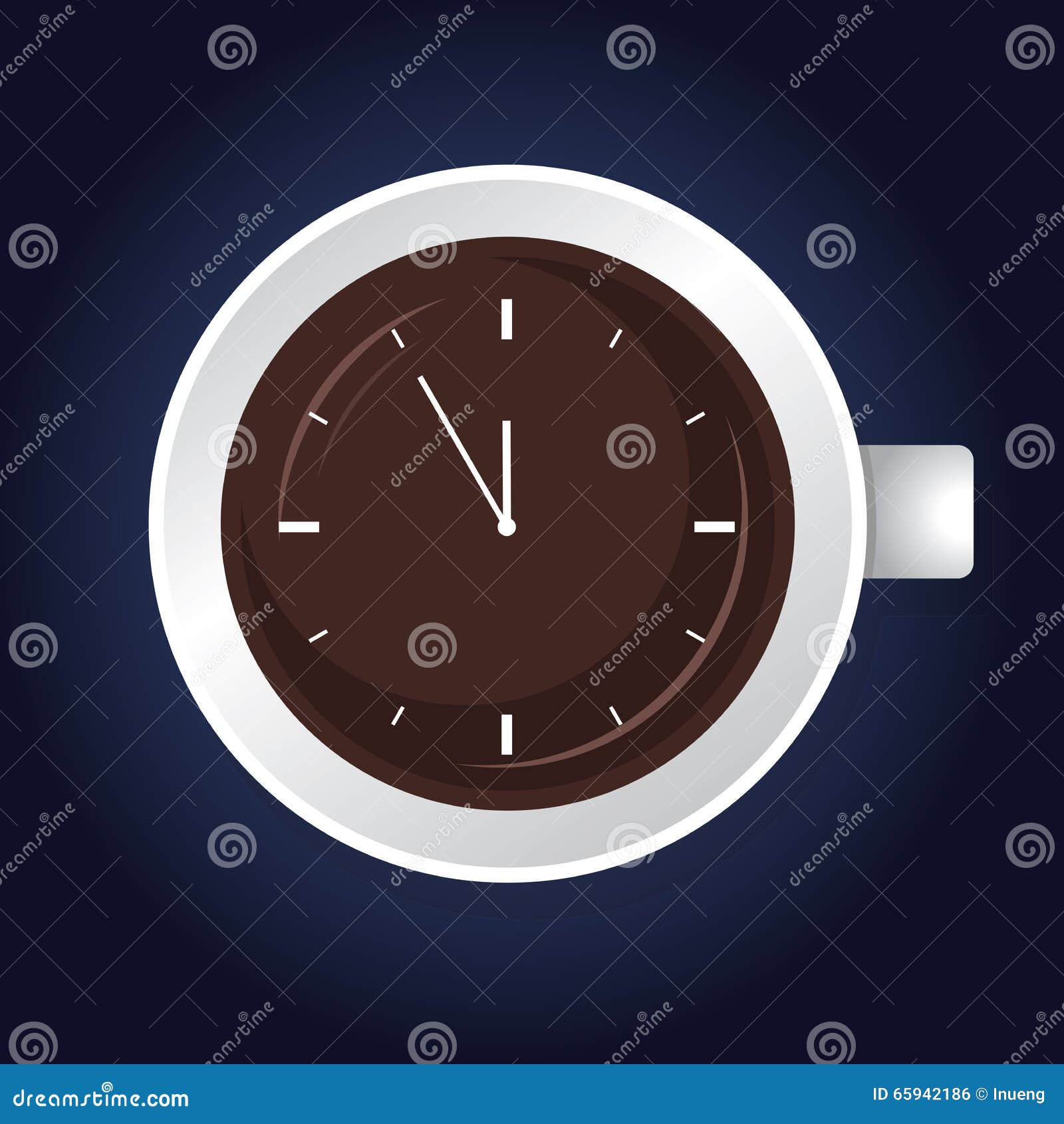 Cup of Coffee with Clock on Its Surface. Coffee Night, Coffee Break ...