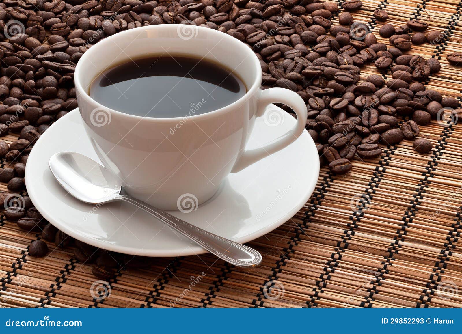 Coffee cup and beans stock image. Image of white, brown - 29852293