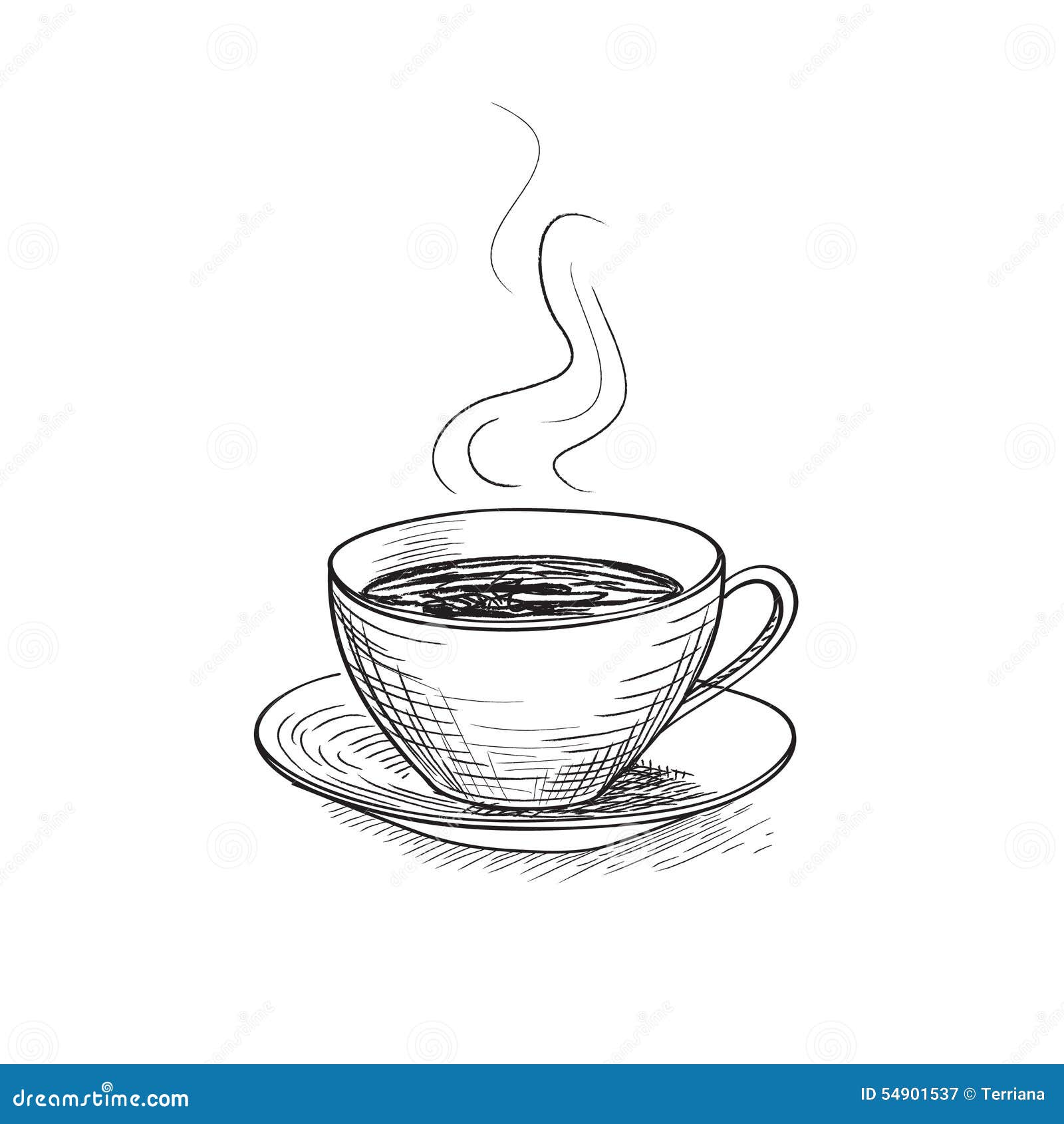 Cup of Coffee. Coffee Break Icon Stock Illustration - Illustration of ...