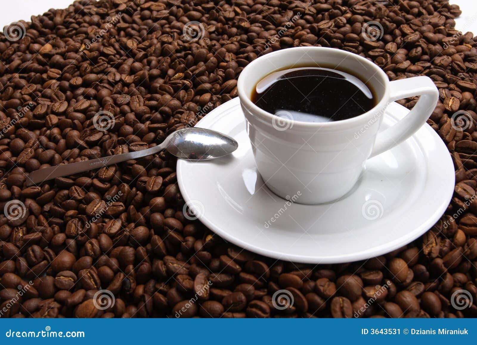 Cup Coffee and Coffee Grain Stock Image - Image of fried, caffeine: 3643531