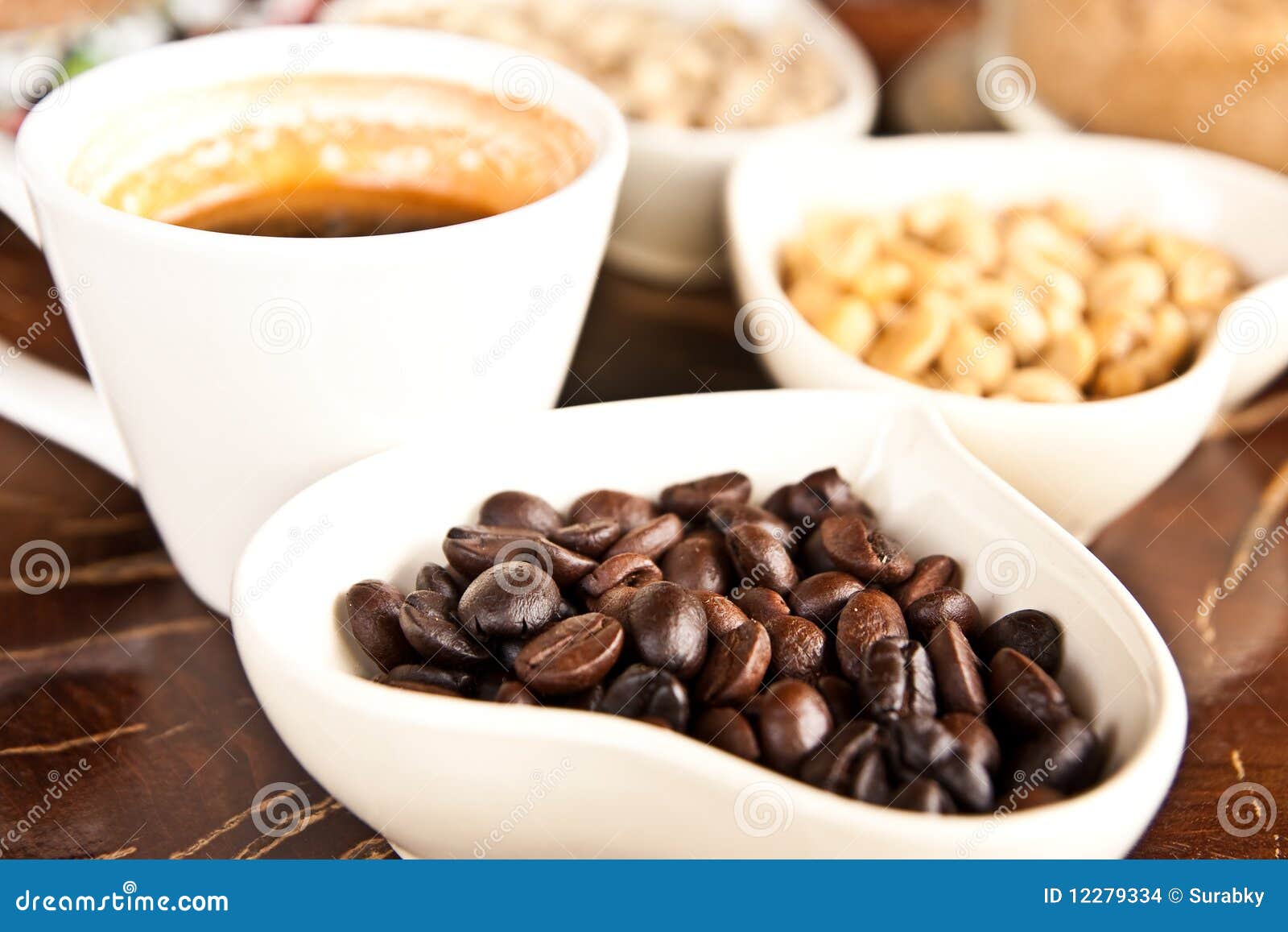 Cup of Coffee and Coffee Seeds Stock Photo - Image of drink, kernel ...