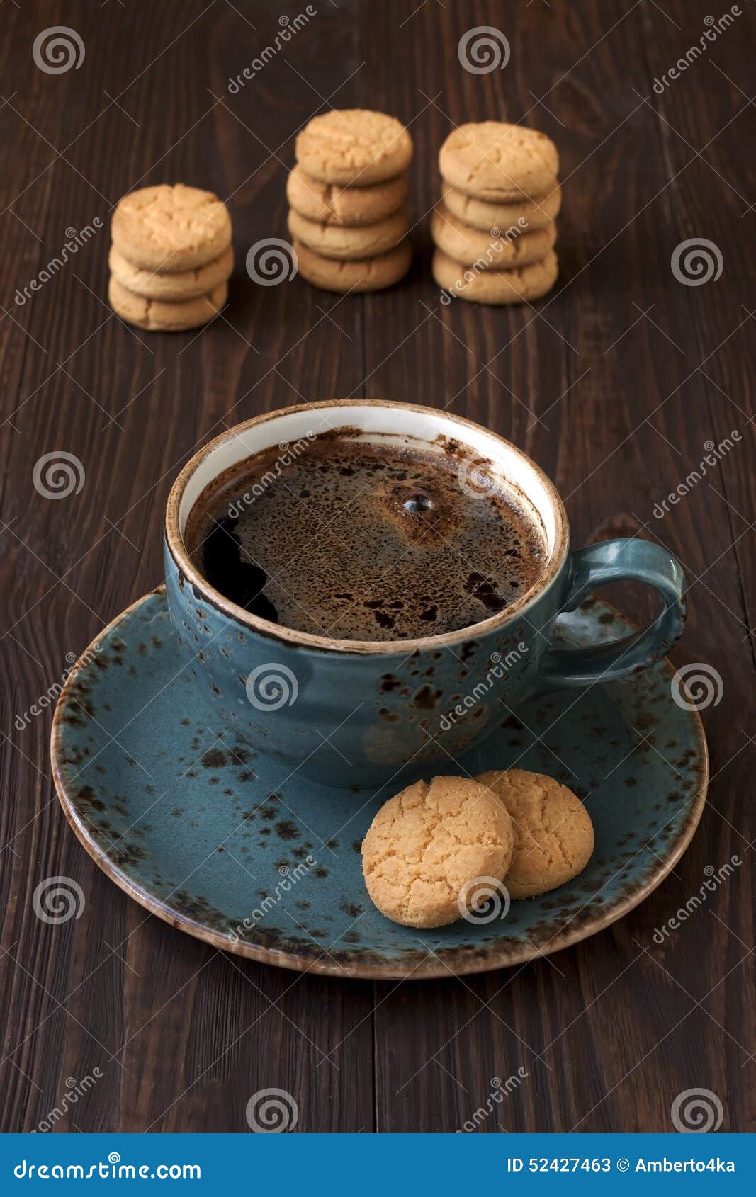 Cup of coffee with cookies stock image. Image of composition - 52427463