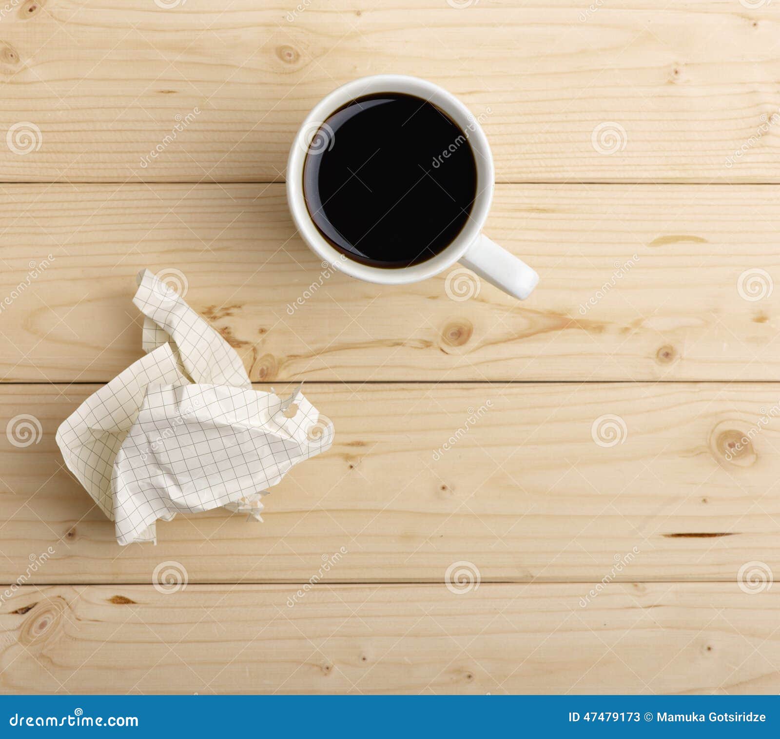 Cup of Coffee and Crumpled Paper Stock Image - Image of desk, mess ...