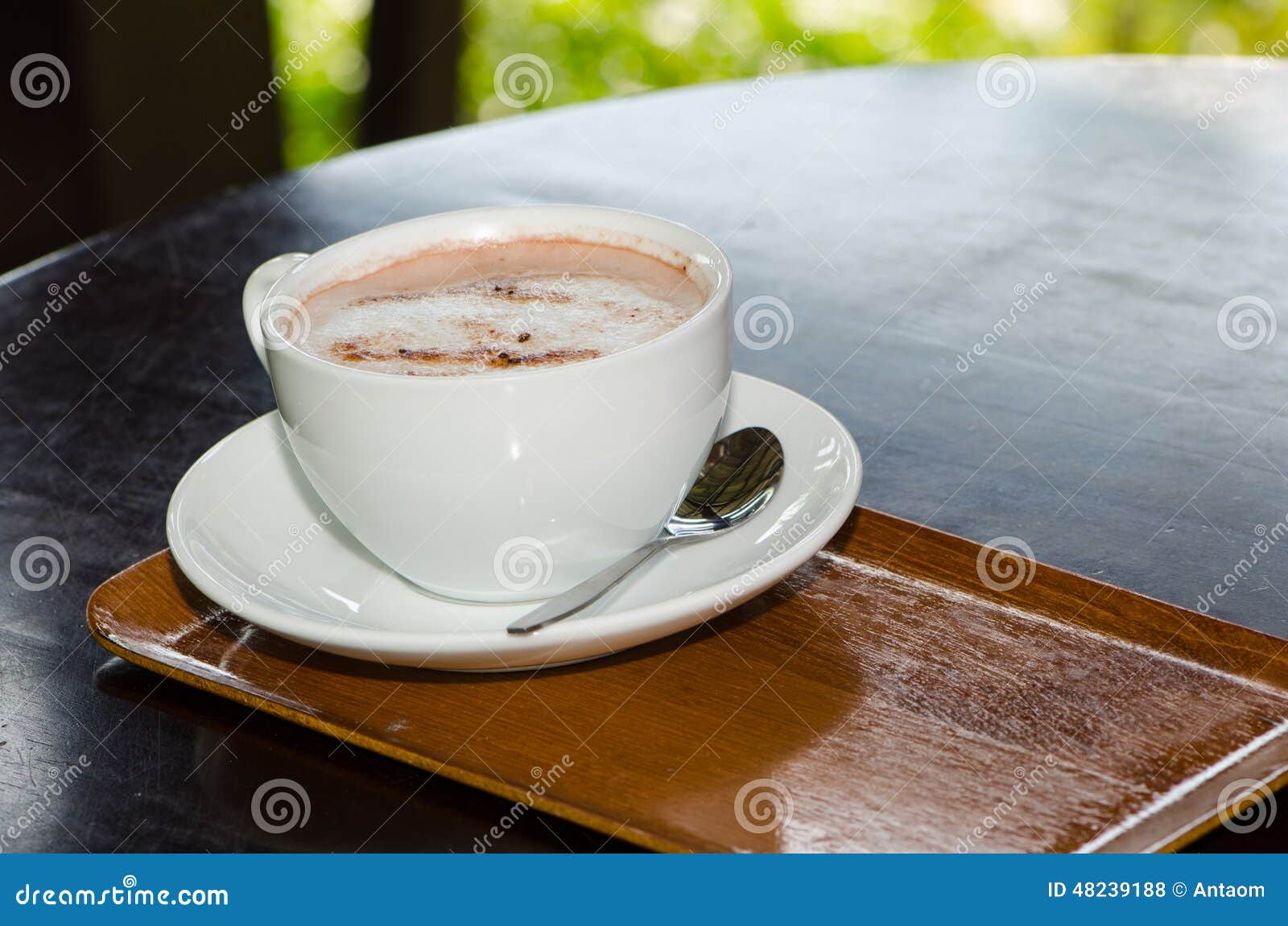 Cup Coffee and Cup Coco Hot Stock Photo - Image of cappuccino, morning ...