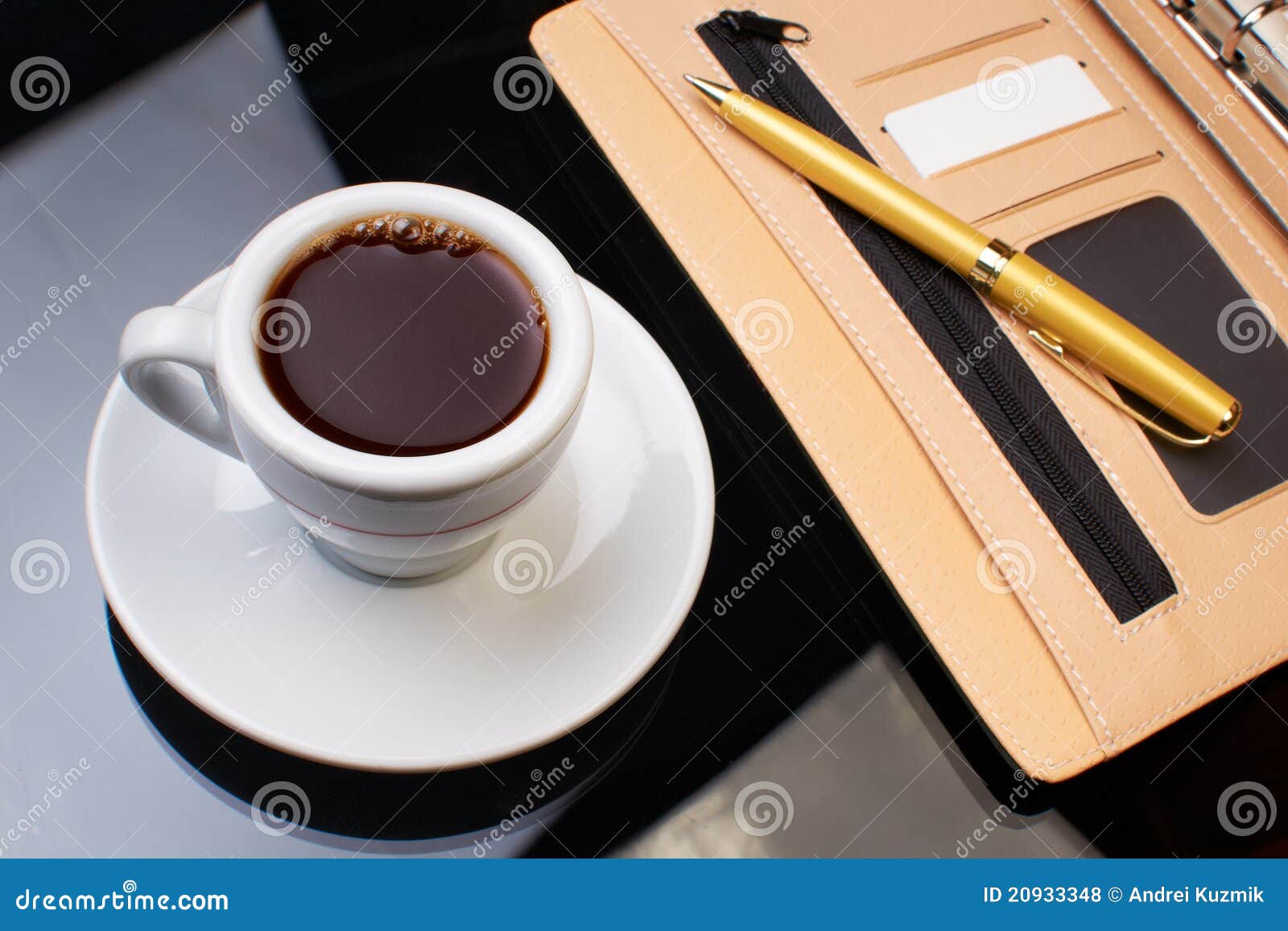 Cup of Coffee with the Diary Stock Photo - Image of rest, office: 20933348