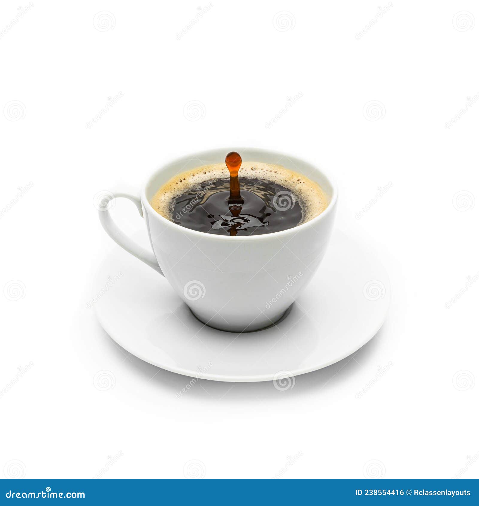 Cup of coffee with drop stock photo. Image of healthy - 238554416