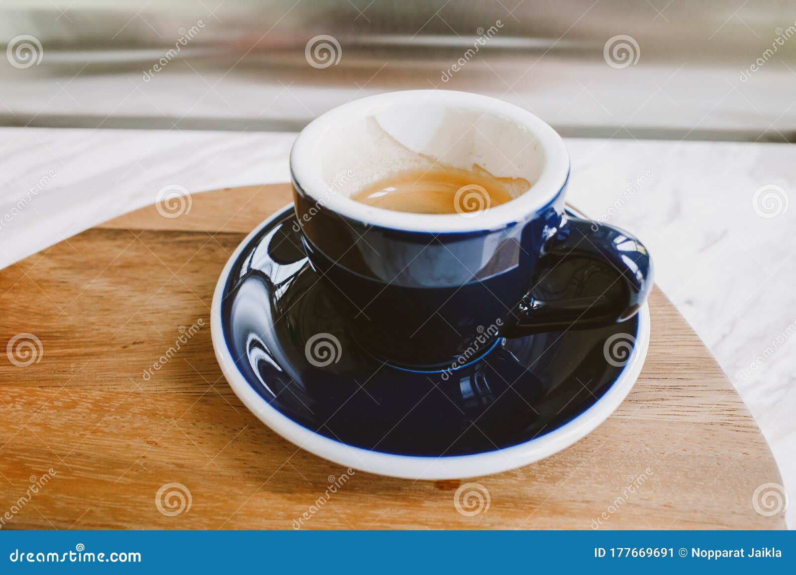 Cup of Coffee Espresso with Foam on Top Stock Image - Image of frothy ...