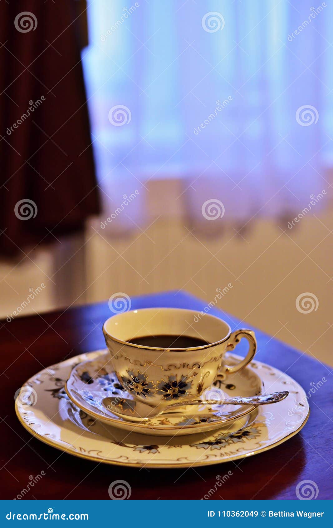 Cup of Coffee in Fine China Stock Image - Image of cuisine, hungary ...