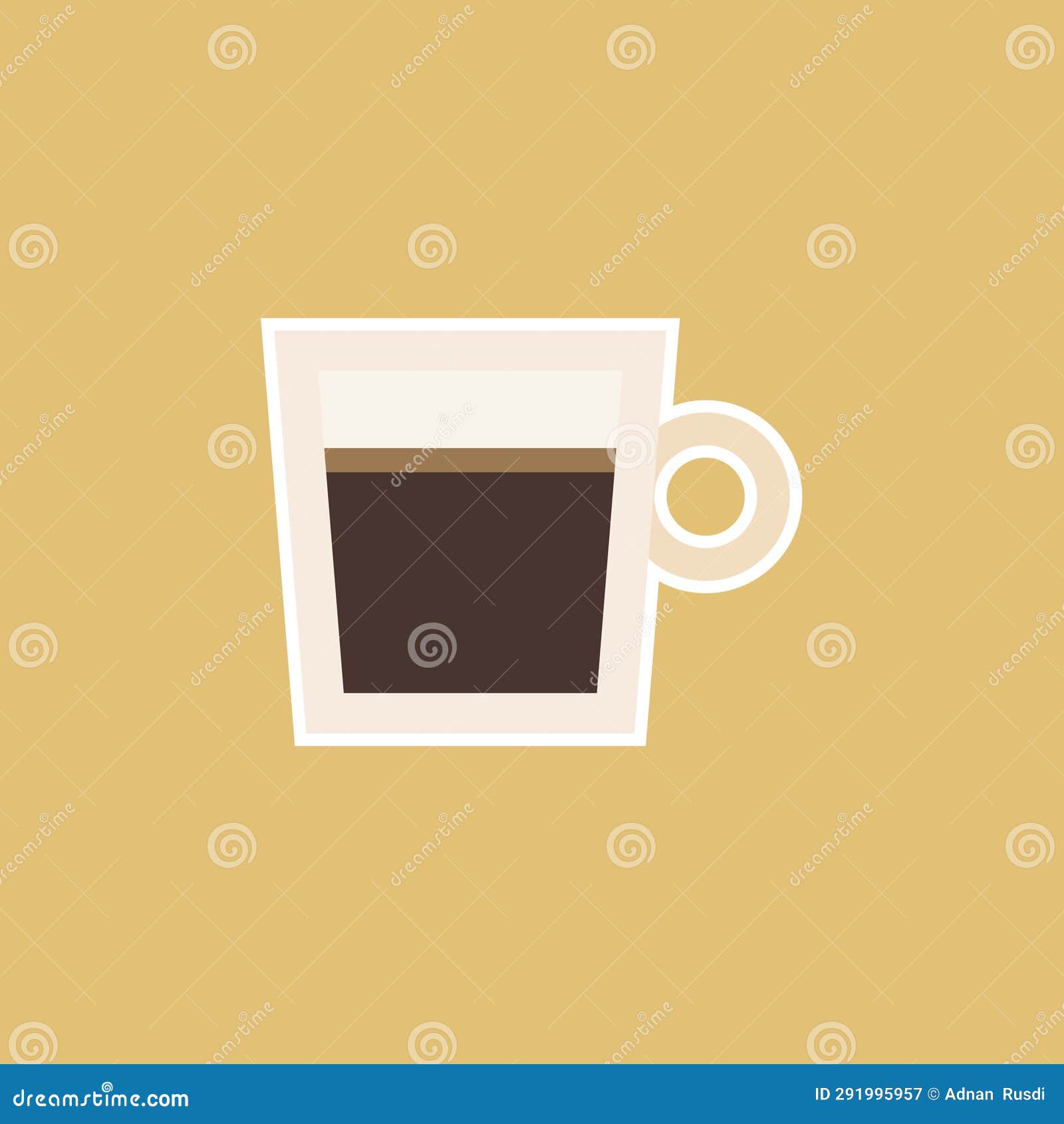 A Cup of Coffee Flat Design Vector Illustration Stock Illustration ...