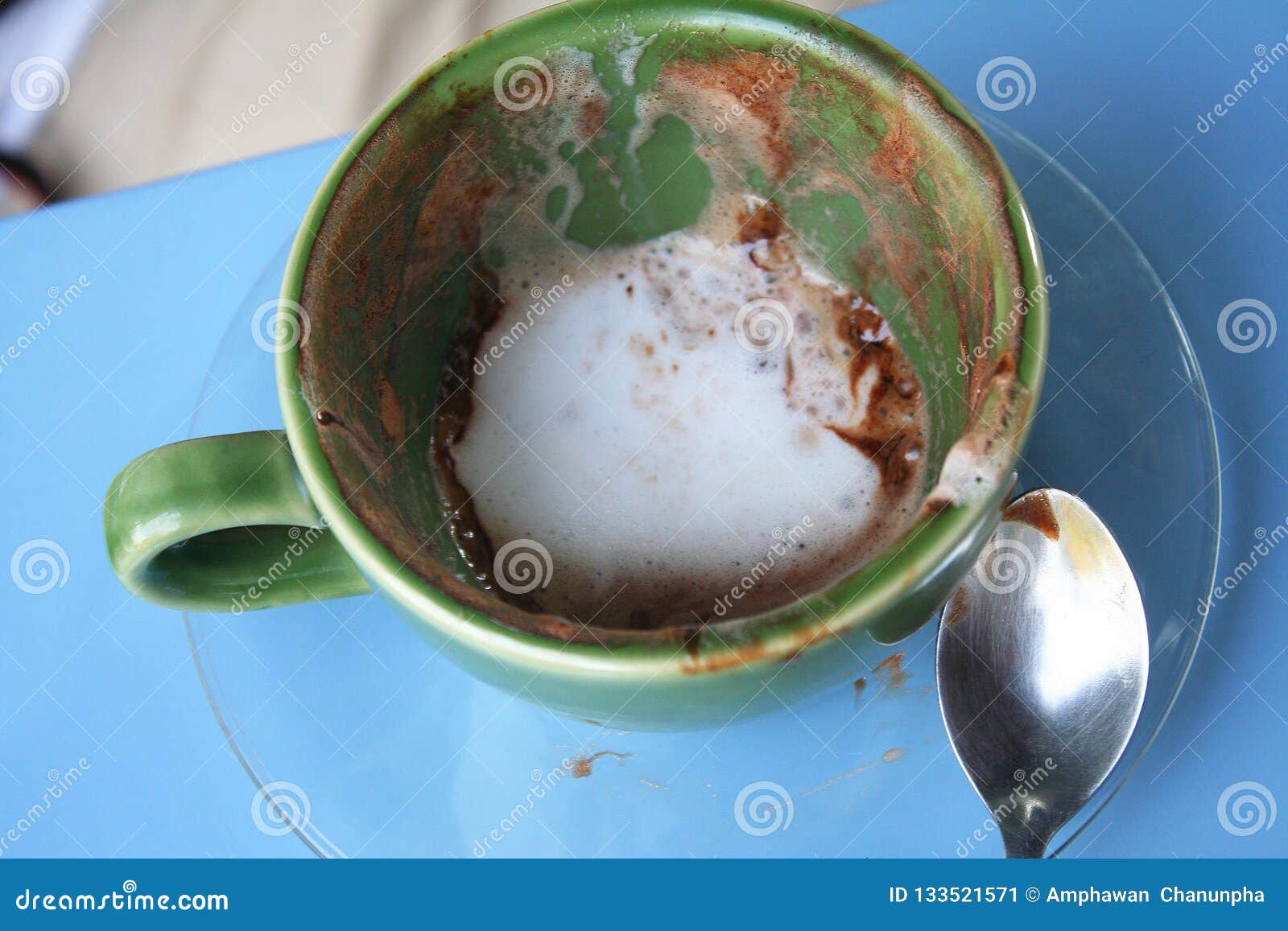 The Cup of Coffee is Gone on Table Stock Image - Image of healthy ...