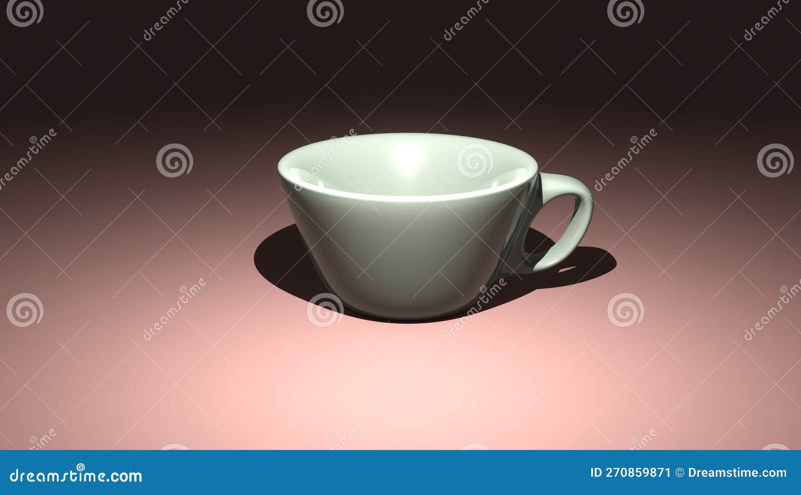A Cup of Coffee on a Gradient Background. Beautiful Background. Stock ...