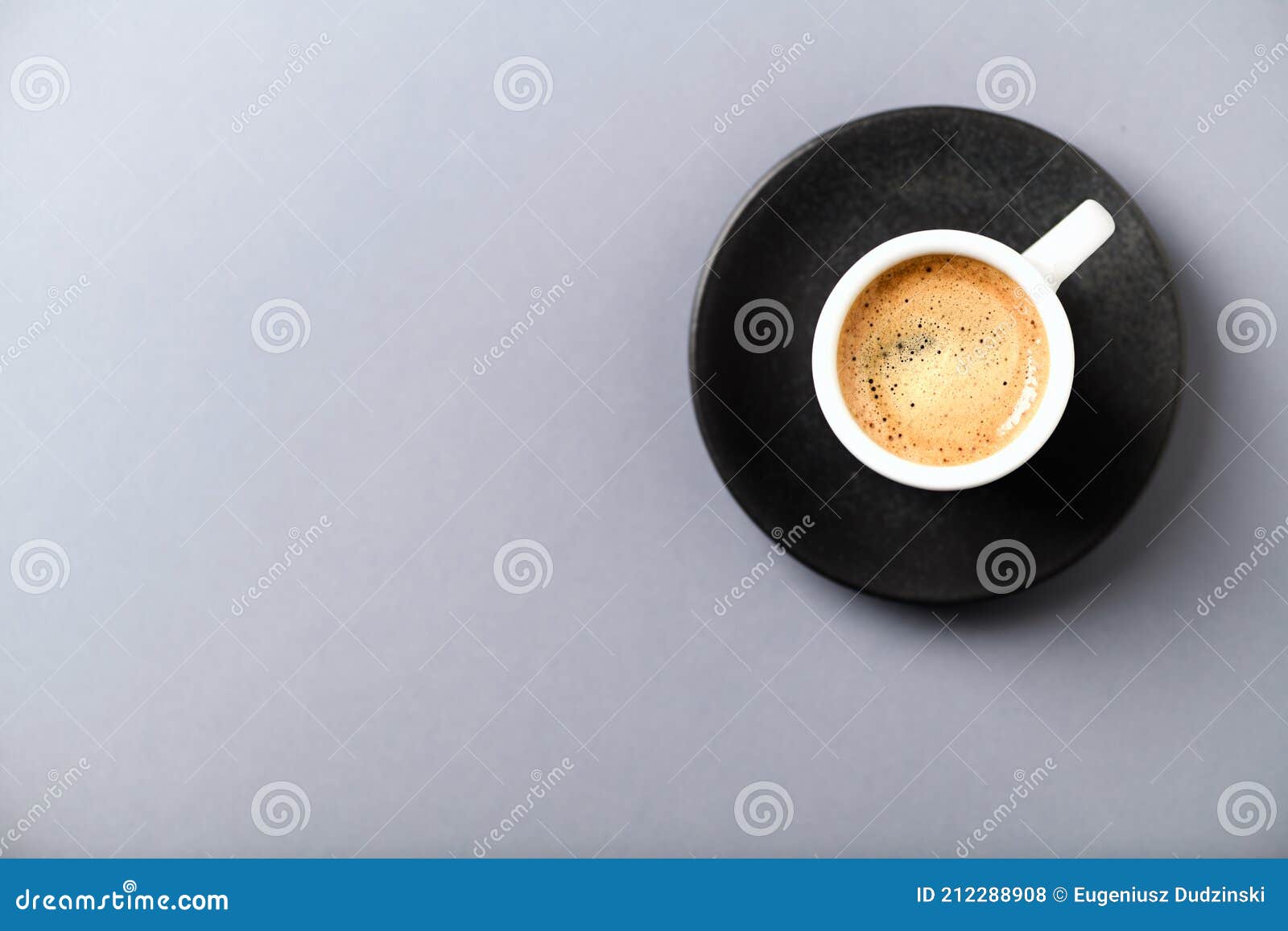 Cup of Coffee on Gray Background. Stock Photo - Image of breakfast ...