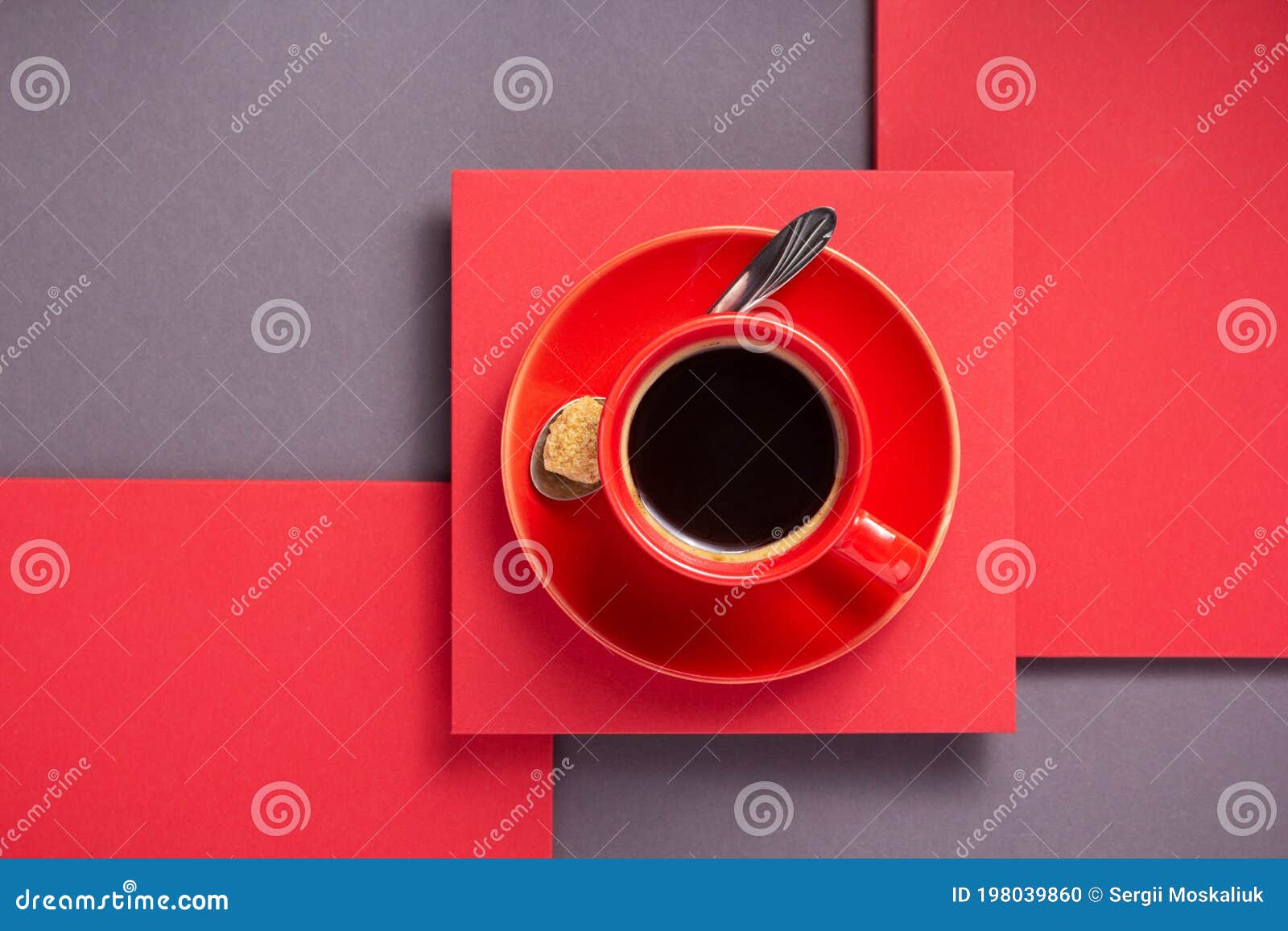 Cup of Coffee at Grey Background Texture Stock Photo - Image of ...