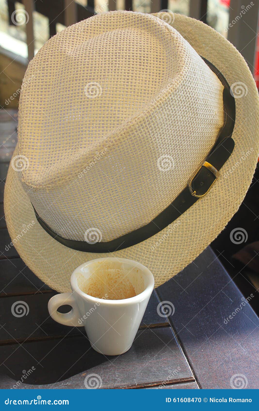 Cup of coffee and an hat stock photo. Image of caffeine - 61608470