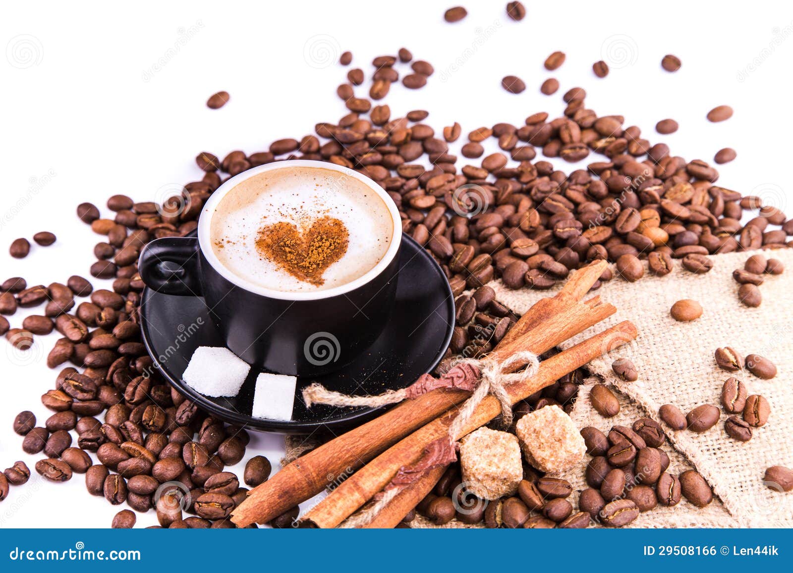 Cup of Coffee with a Heart. Coffee Break Concept. Stock Photo - Image ...