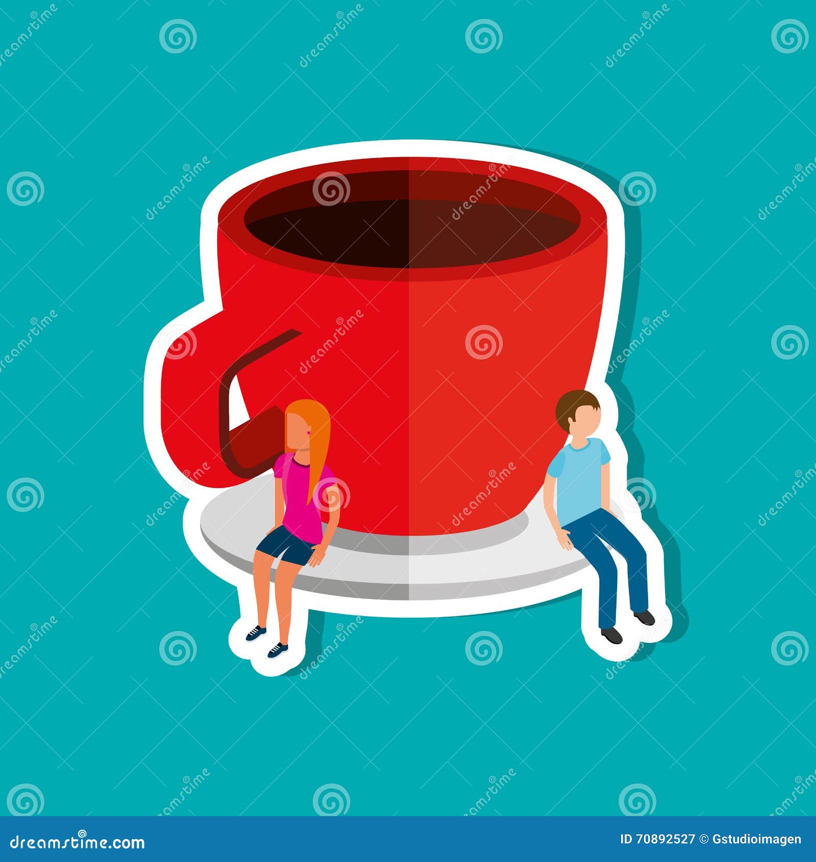 Cup Coffee Isometrics Design Stock Illustration - Illustration of fresh ...