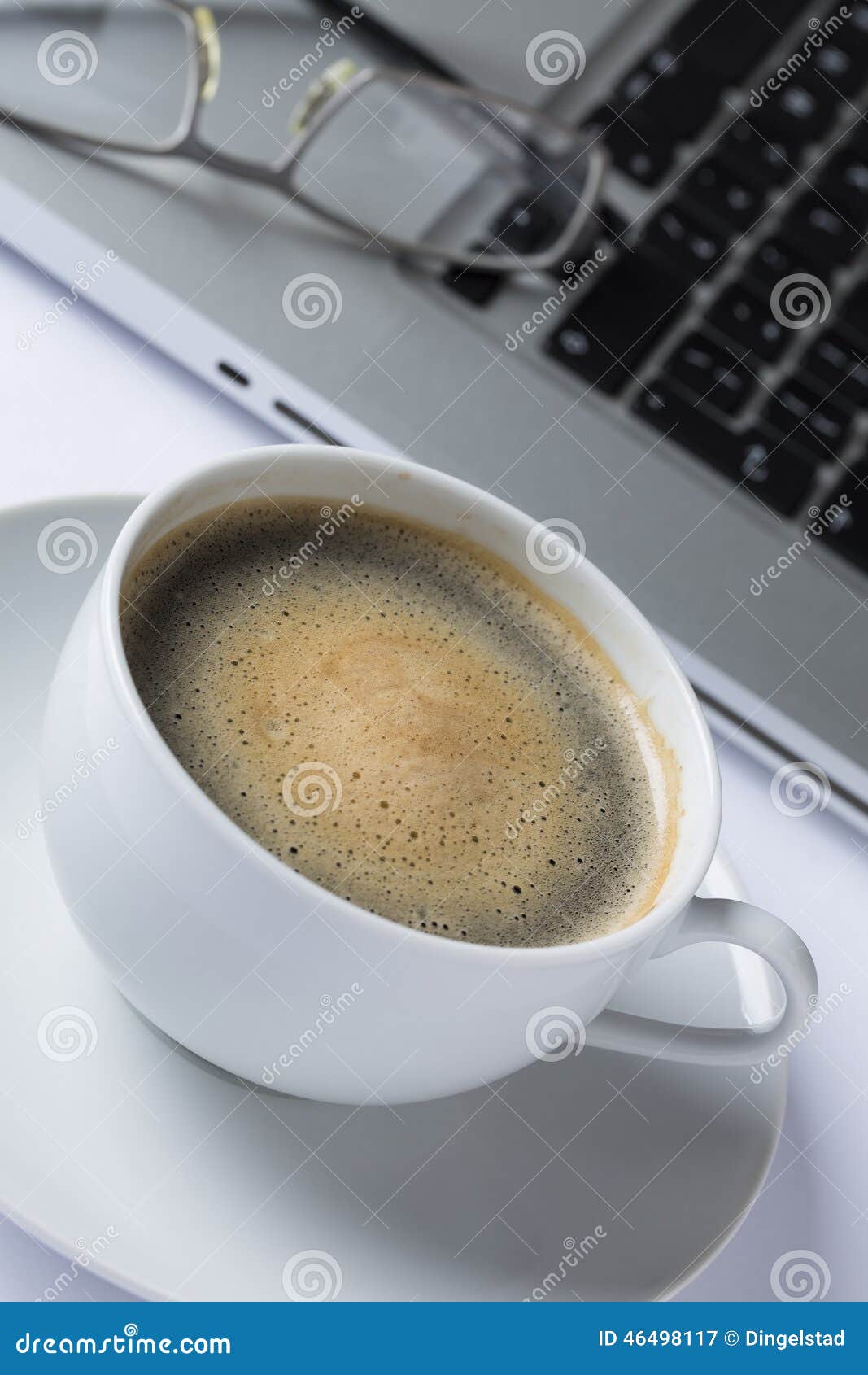Cup of Coffee with a Keyboard Stock Image - Image of glasses, frame ...