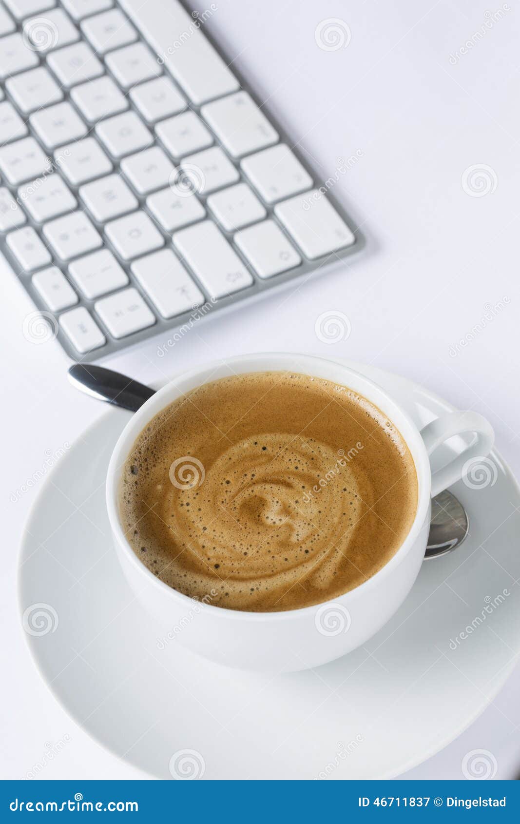 Cup of Coffee with a Keyboard Stock Image - Image of graphic, notebook ...