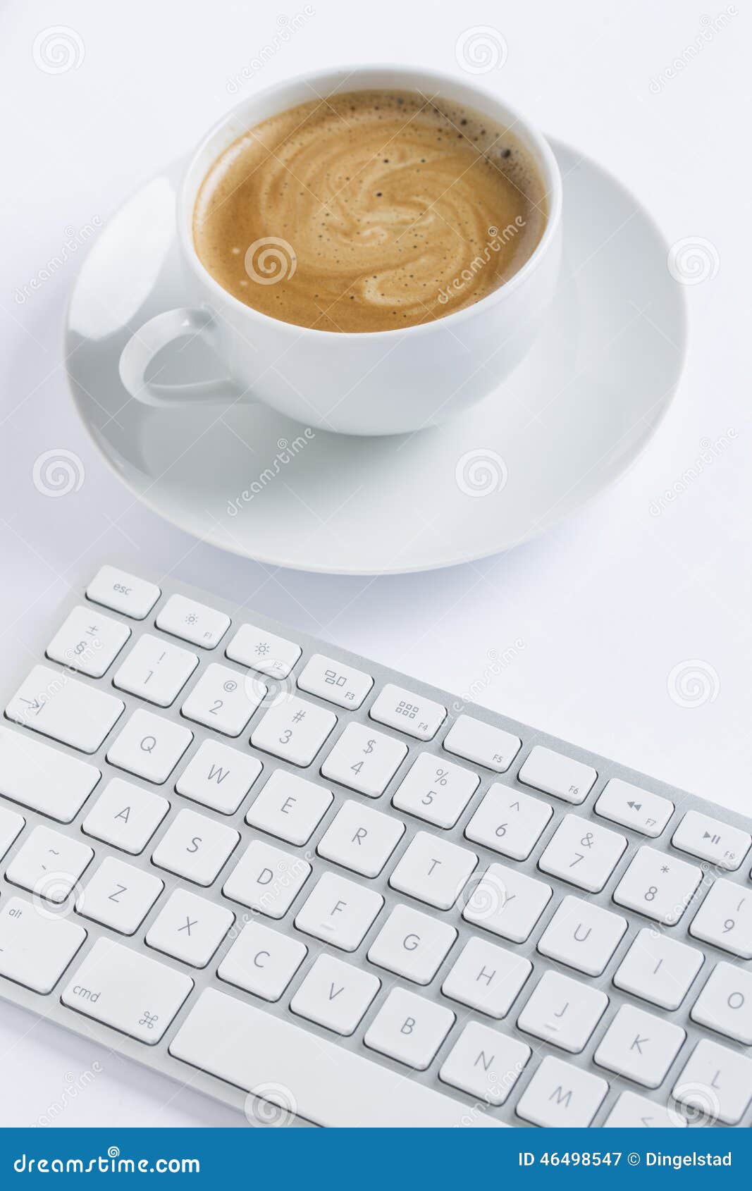 Cup of Coffee with a Keyboard Editorial Photography - Image of business ...