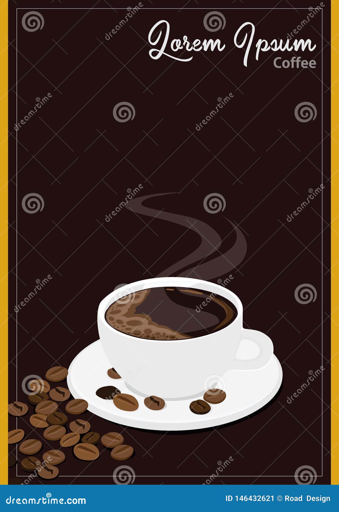 A Cup of Coffee for the Label Concept Vector Illustration Stock Vector ...
