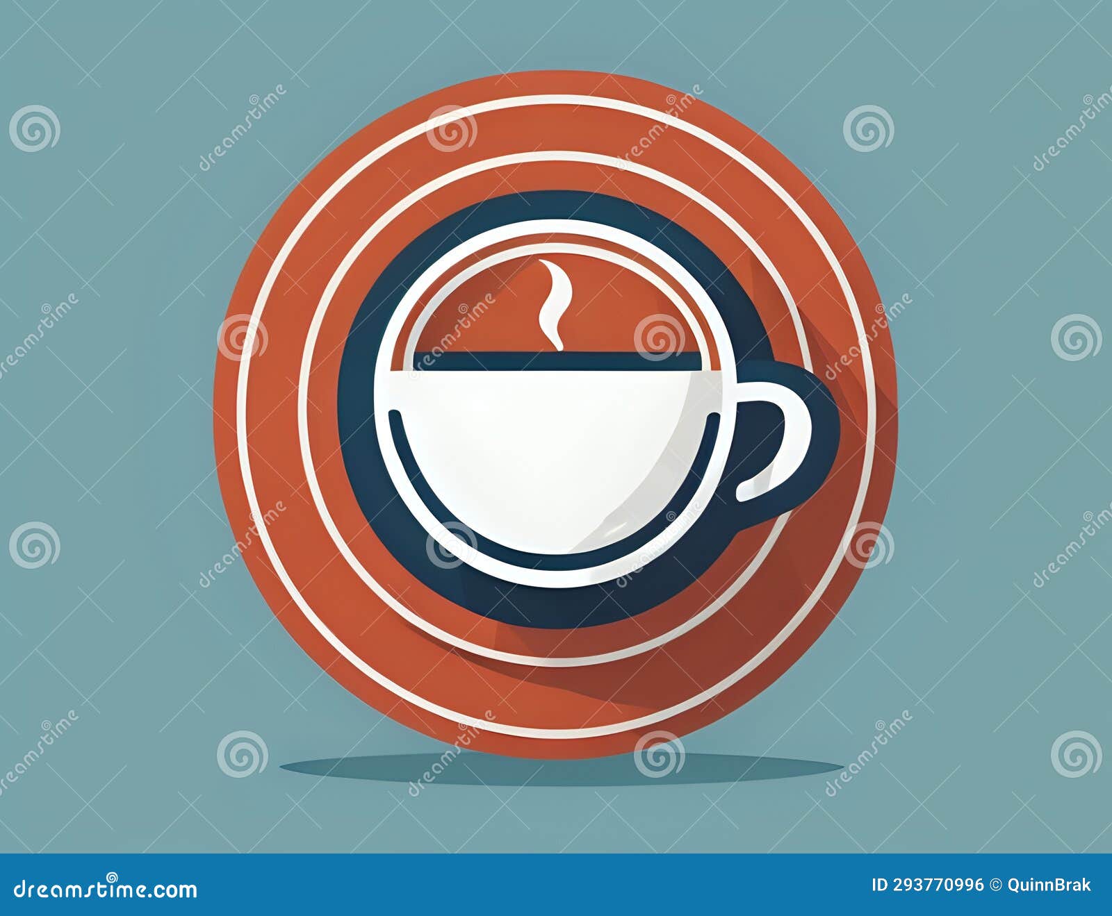 Coffee Logo With Coffee Beans In Lettering Royalty-Free Stock Photo ...