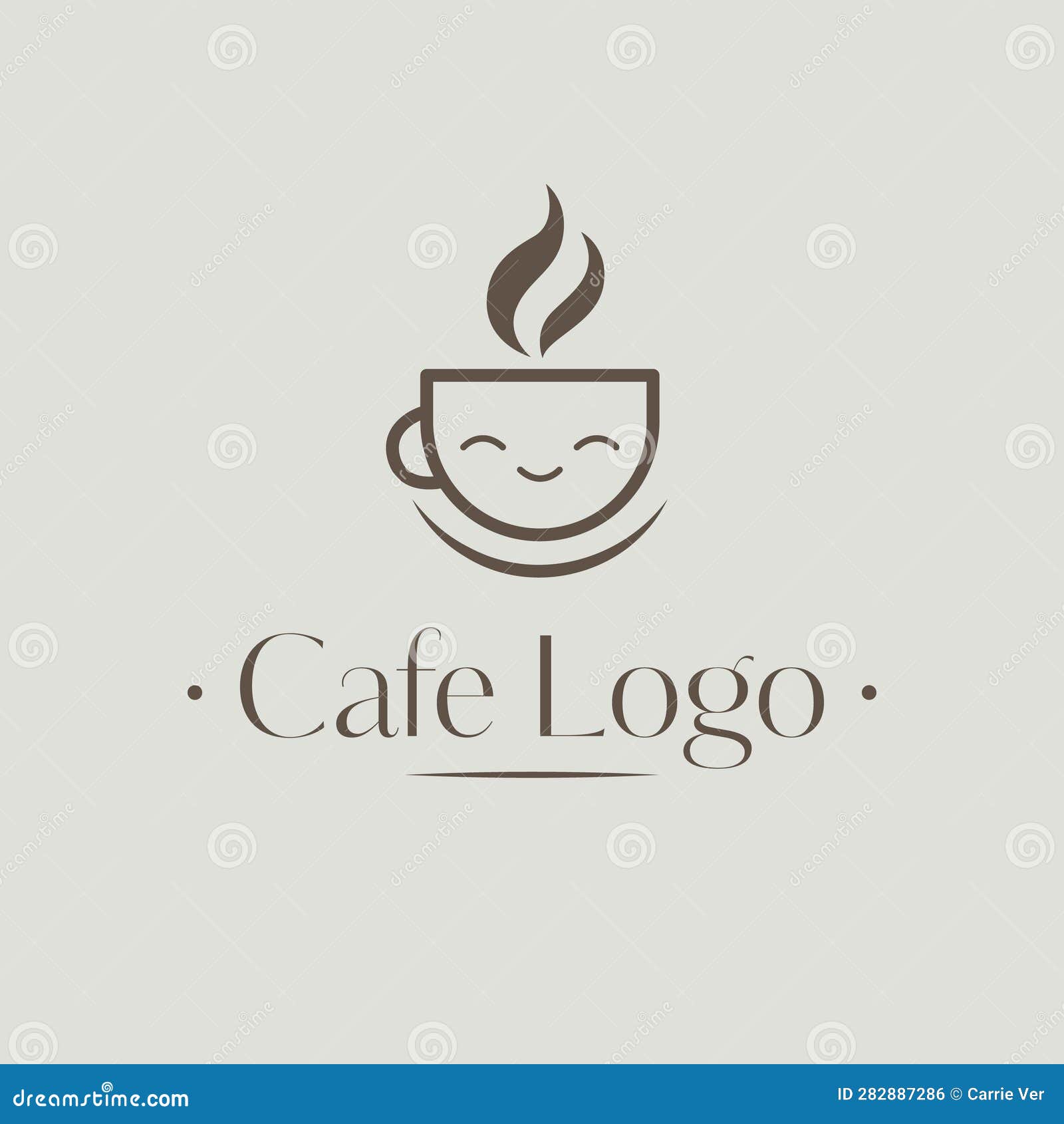 Cup of Coffee Logotype. Funny Cafeteria Logo Template Stock Vector ...