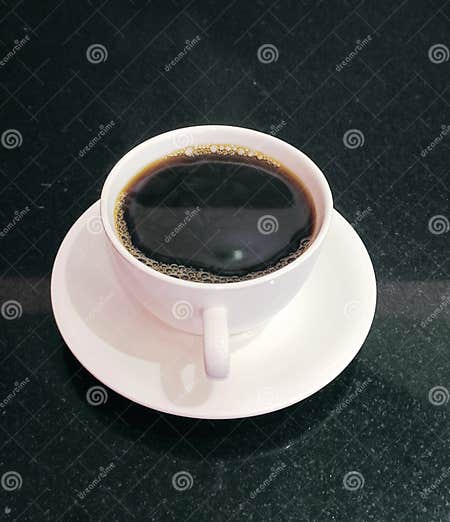 A Cup of Coffee on Marble Background Stock Photo - Image of saucer ...